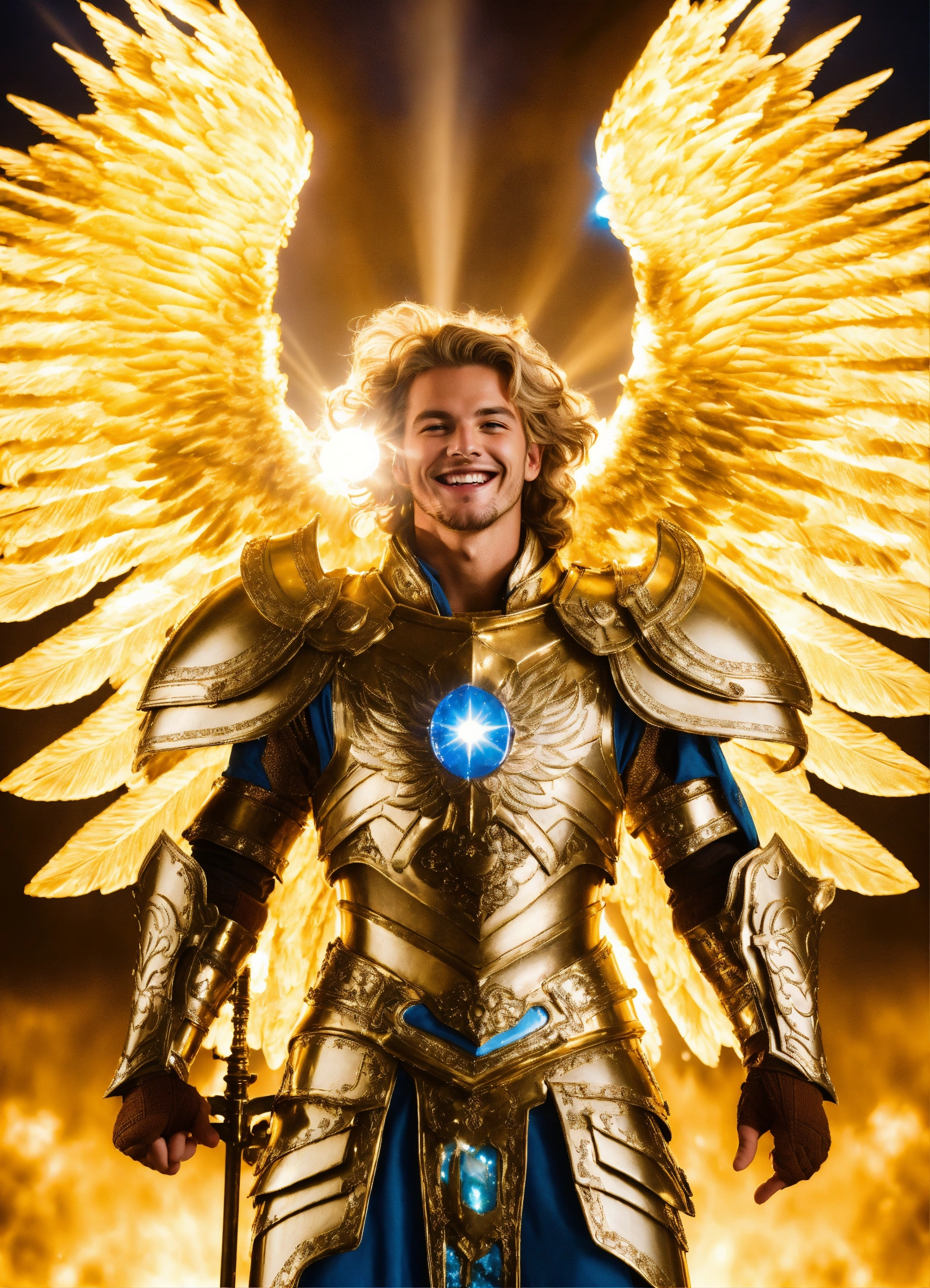 Lexica - Photographic 3/4 real-life portrait photo of an Archangel with ...