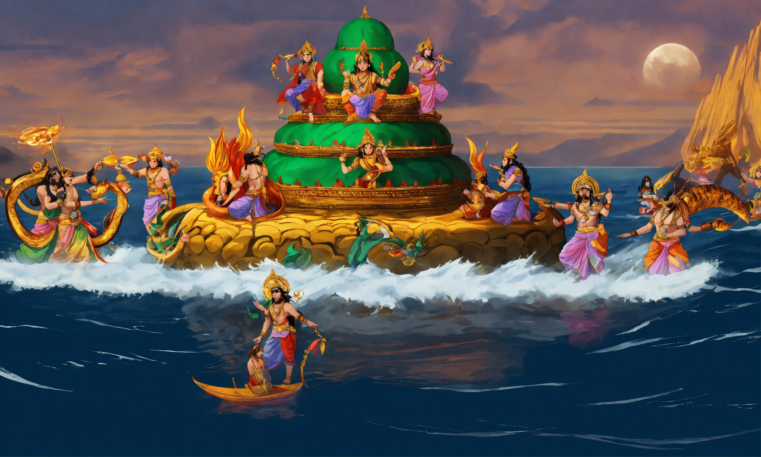 Lexica - Create an illustration of a mesmerizing Indian mythological ...