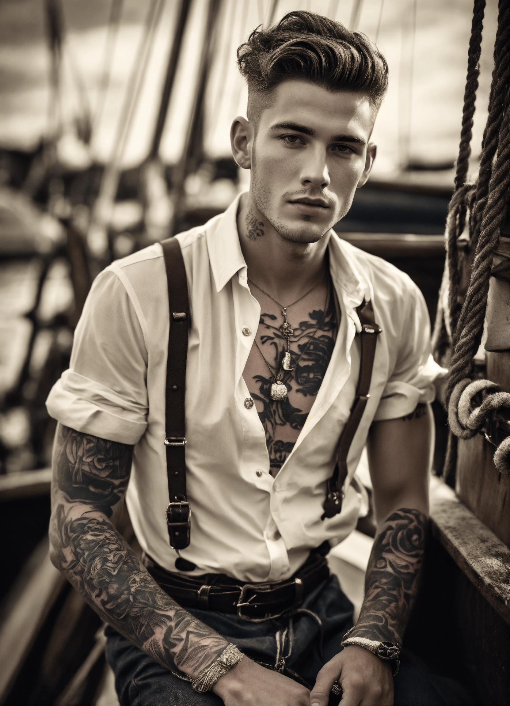 Lexica - Photorealistic, blackandwhite, young male, art, artdeco ...