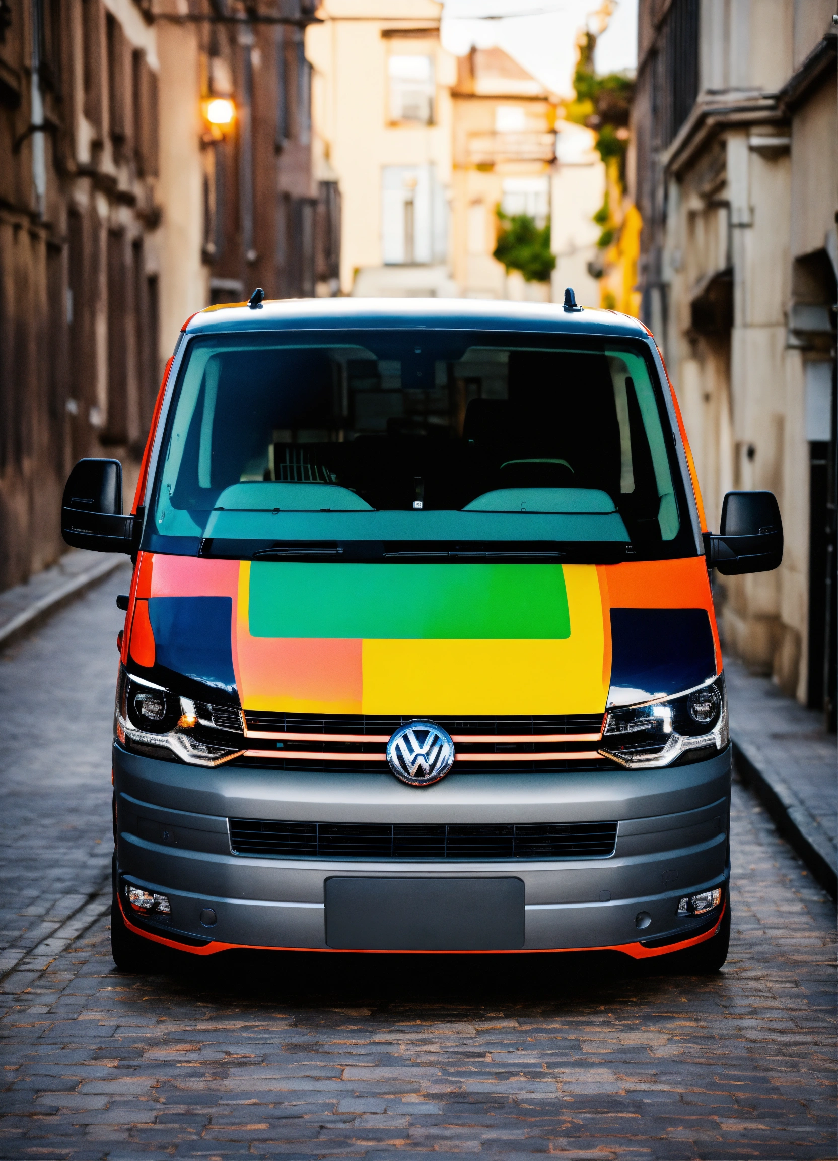 Lexica - ''A lowered 2014 VW Transporter van grey- color lowered way ...