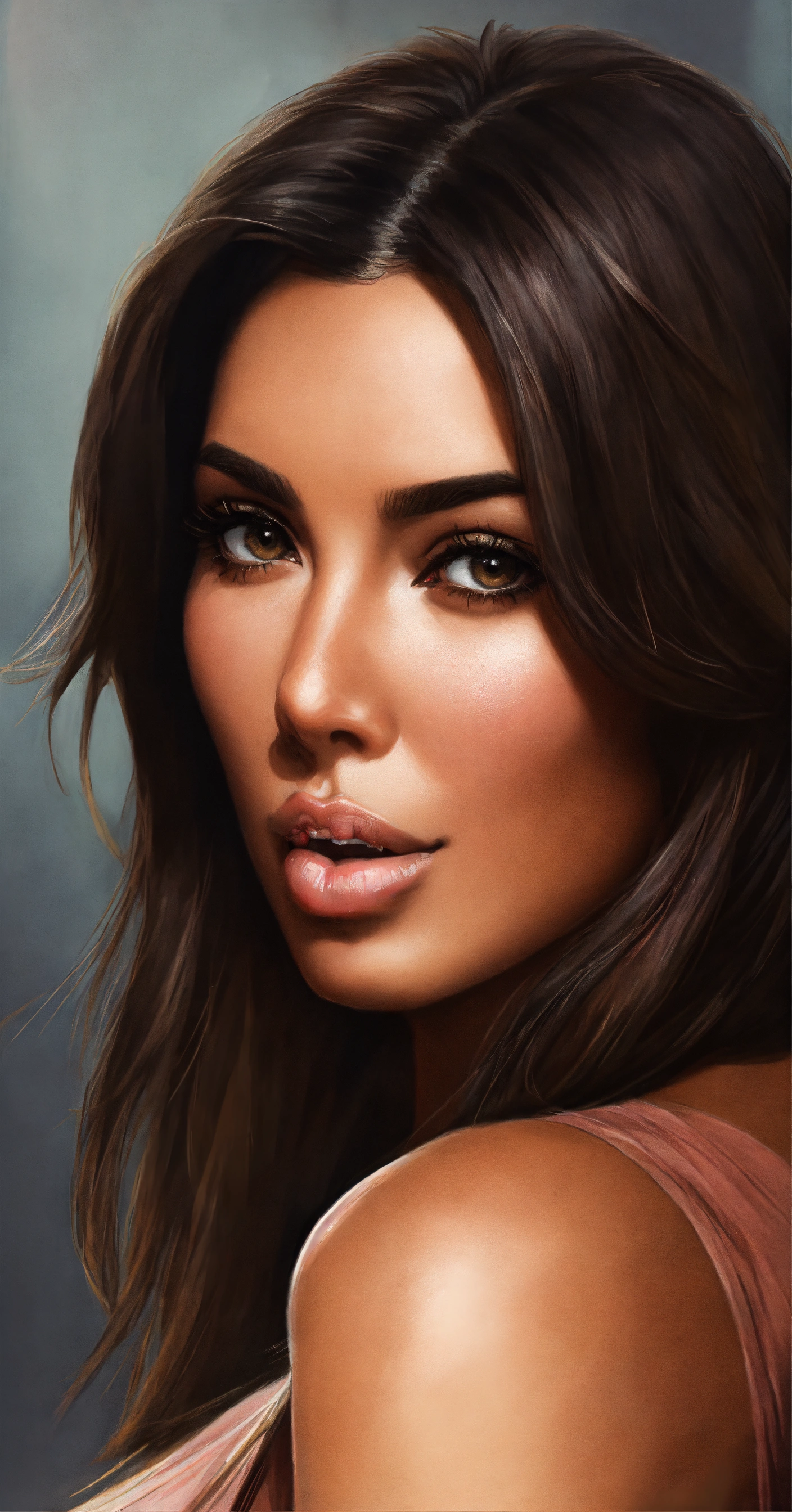 Lexica - Kim kardashian, portrait, face, realistic