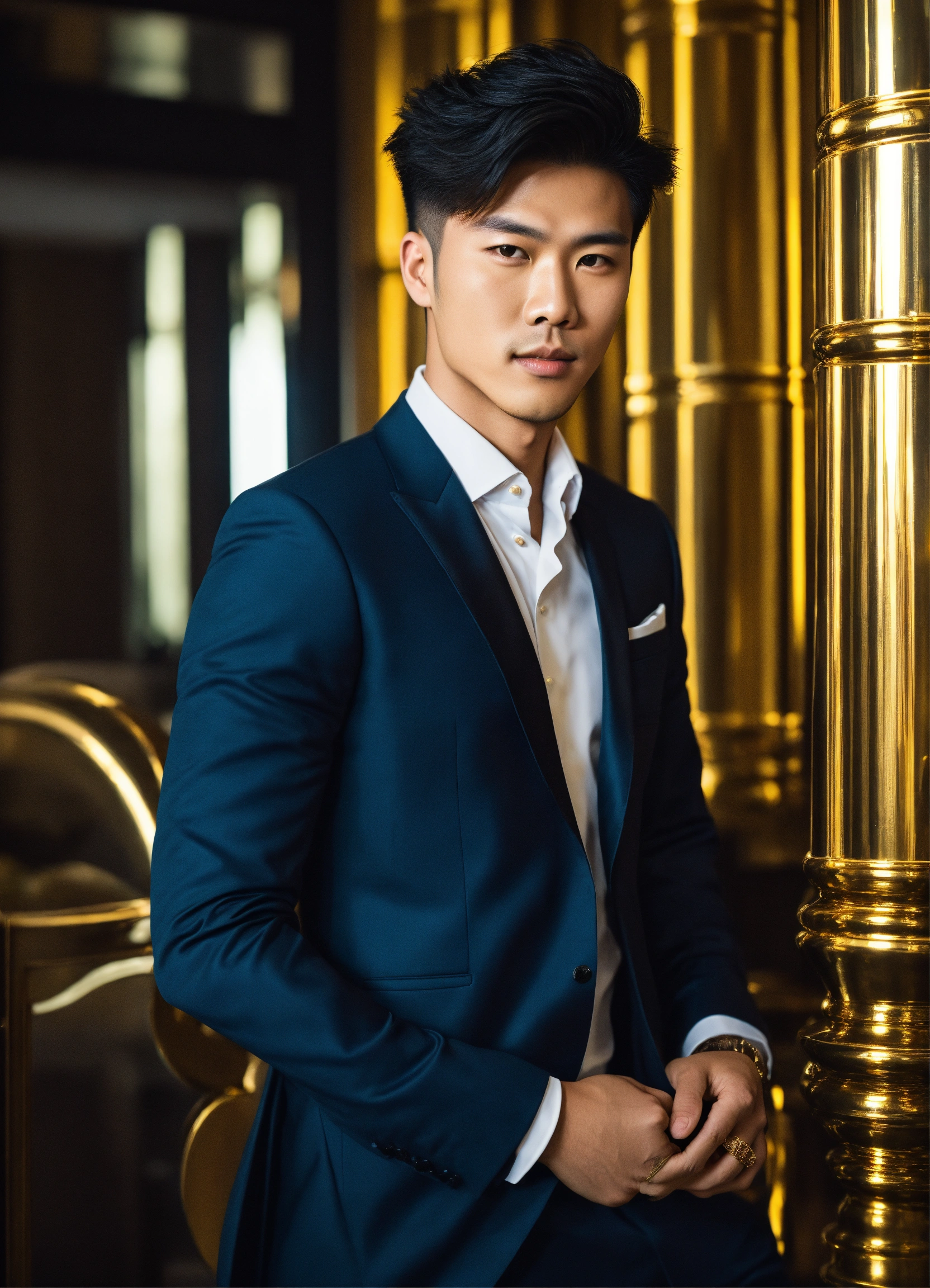 Lexica - Handsome golden color asian 25 year old male. athelitic build ...