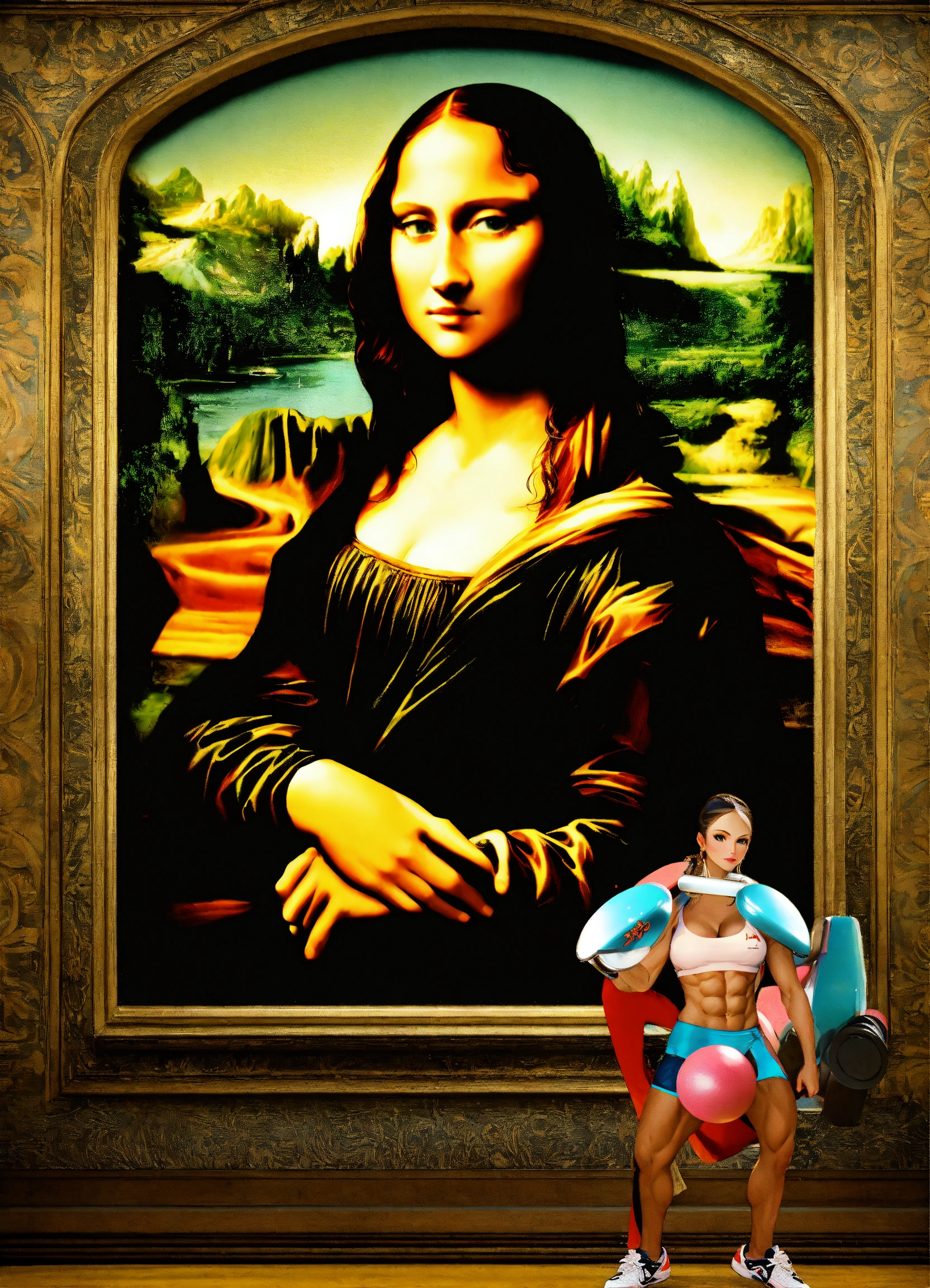 Lexica - Mona Lisa as a fitness modell, muscular, strong, full body ...