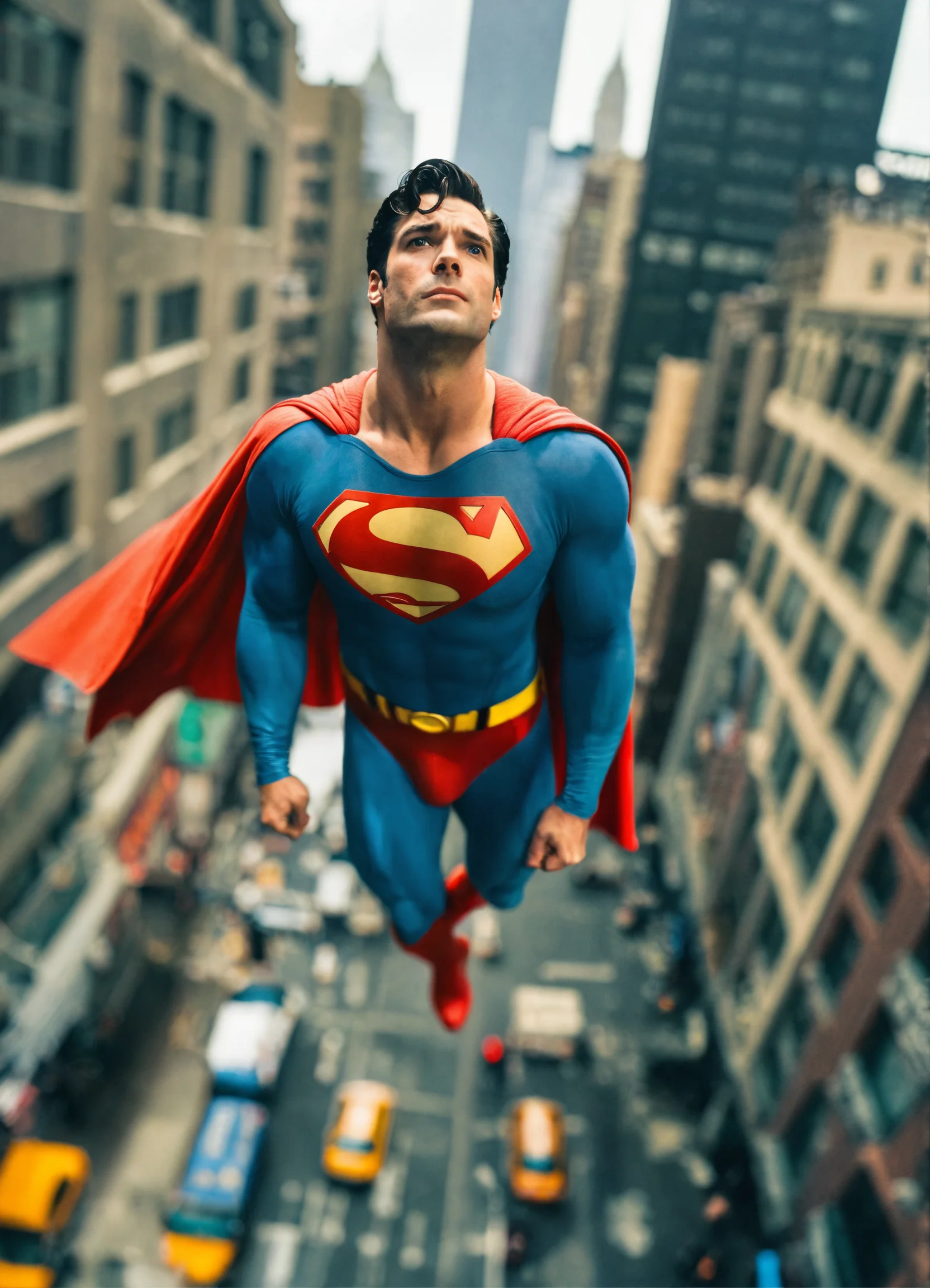 Lexica - Superman flying in new york