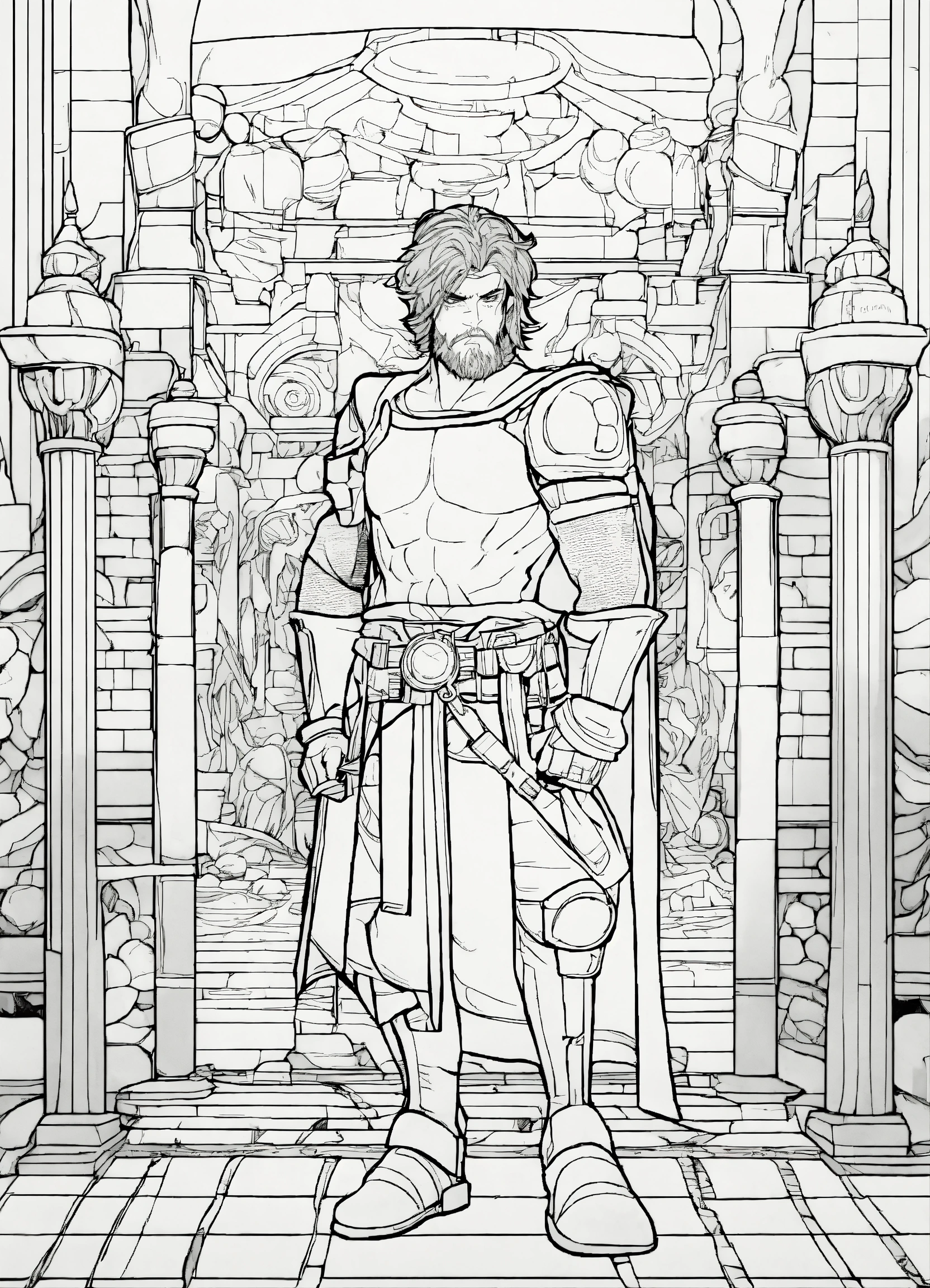 Lexica - Coloring page for adults, "know-it-all" idiot hero character ...