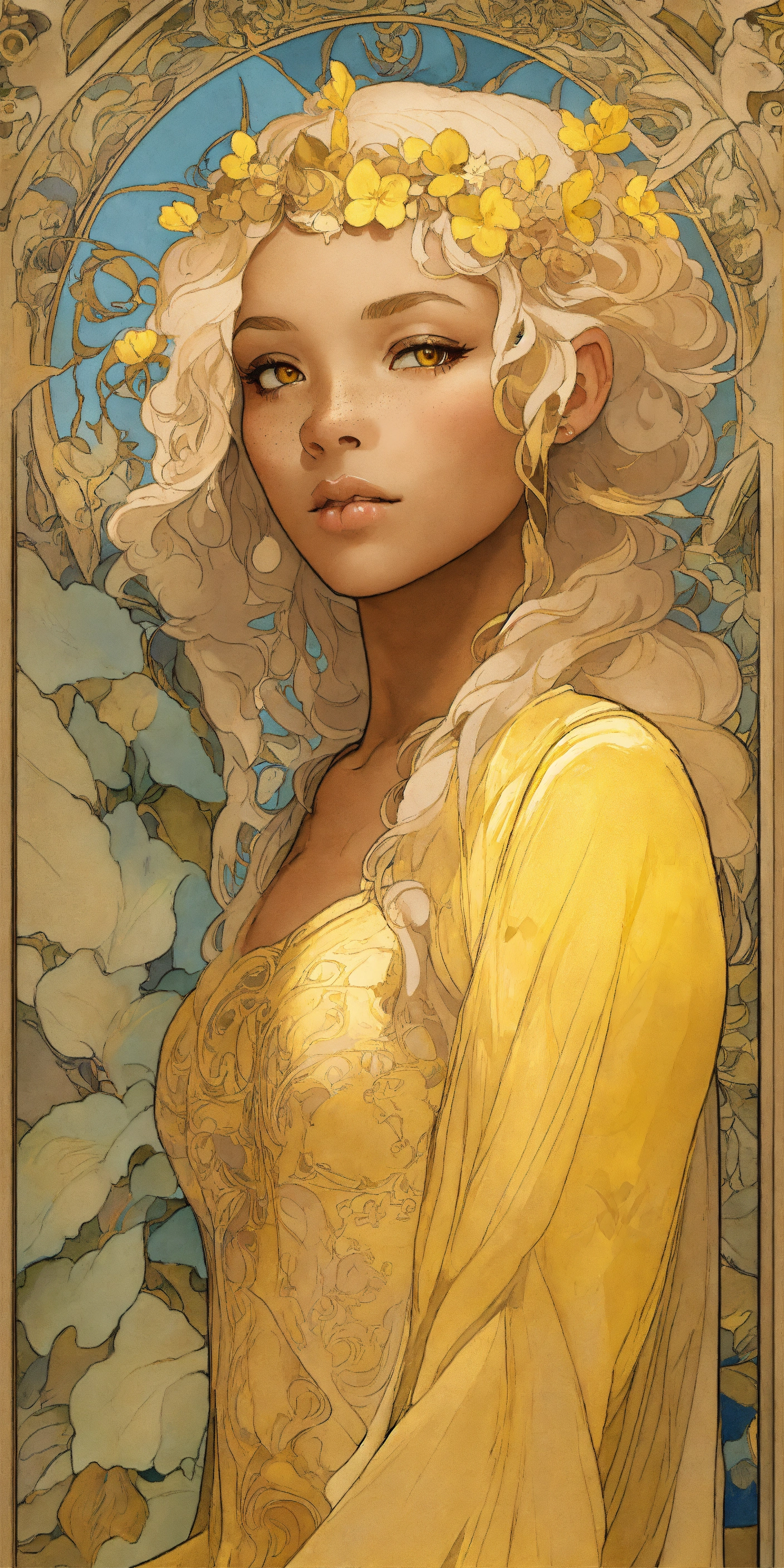 Lexica - Portrait of a young fairy elf biracial princess with bronze ...