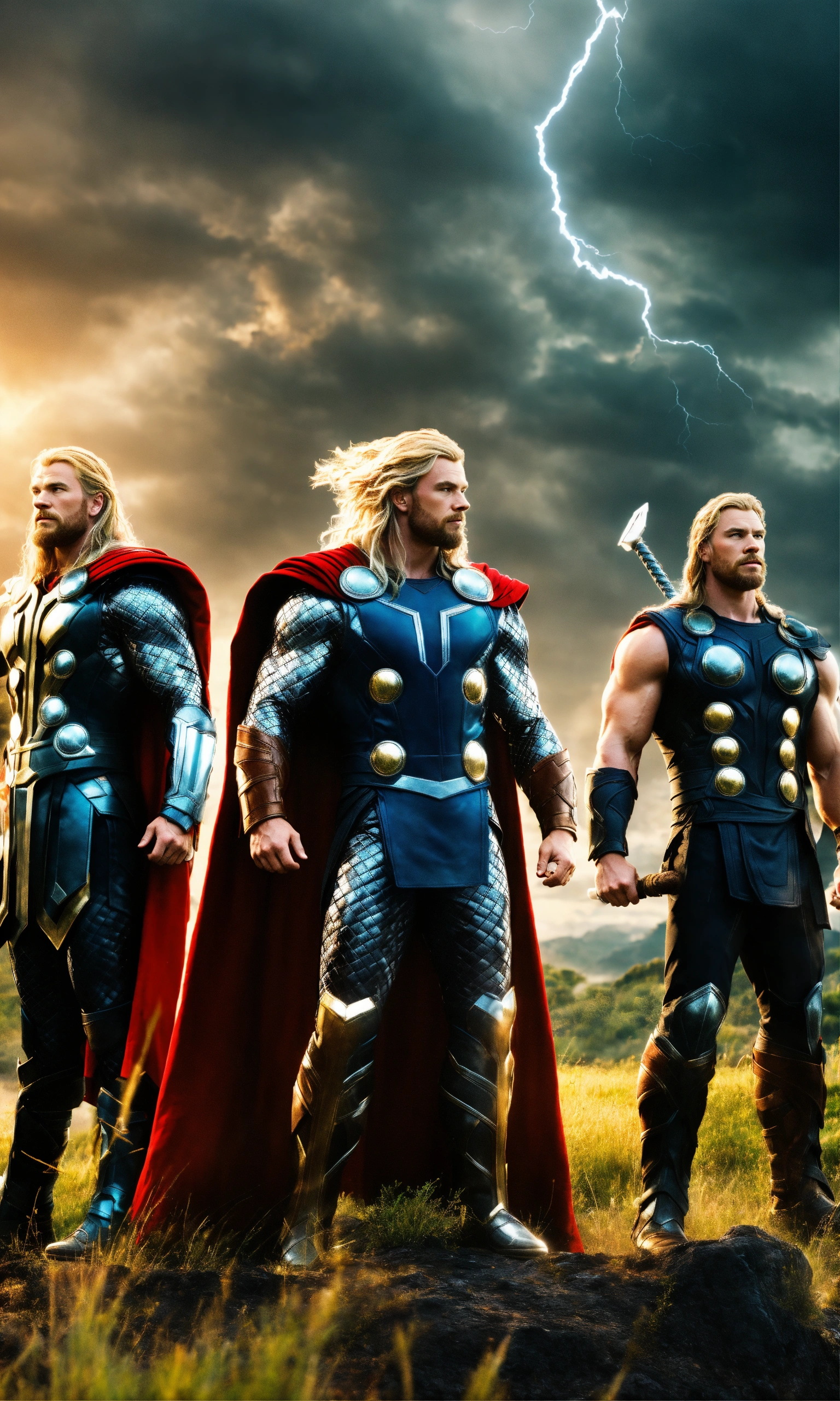 Lexica - Different versions of Thor standing together, nature ...