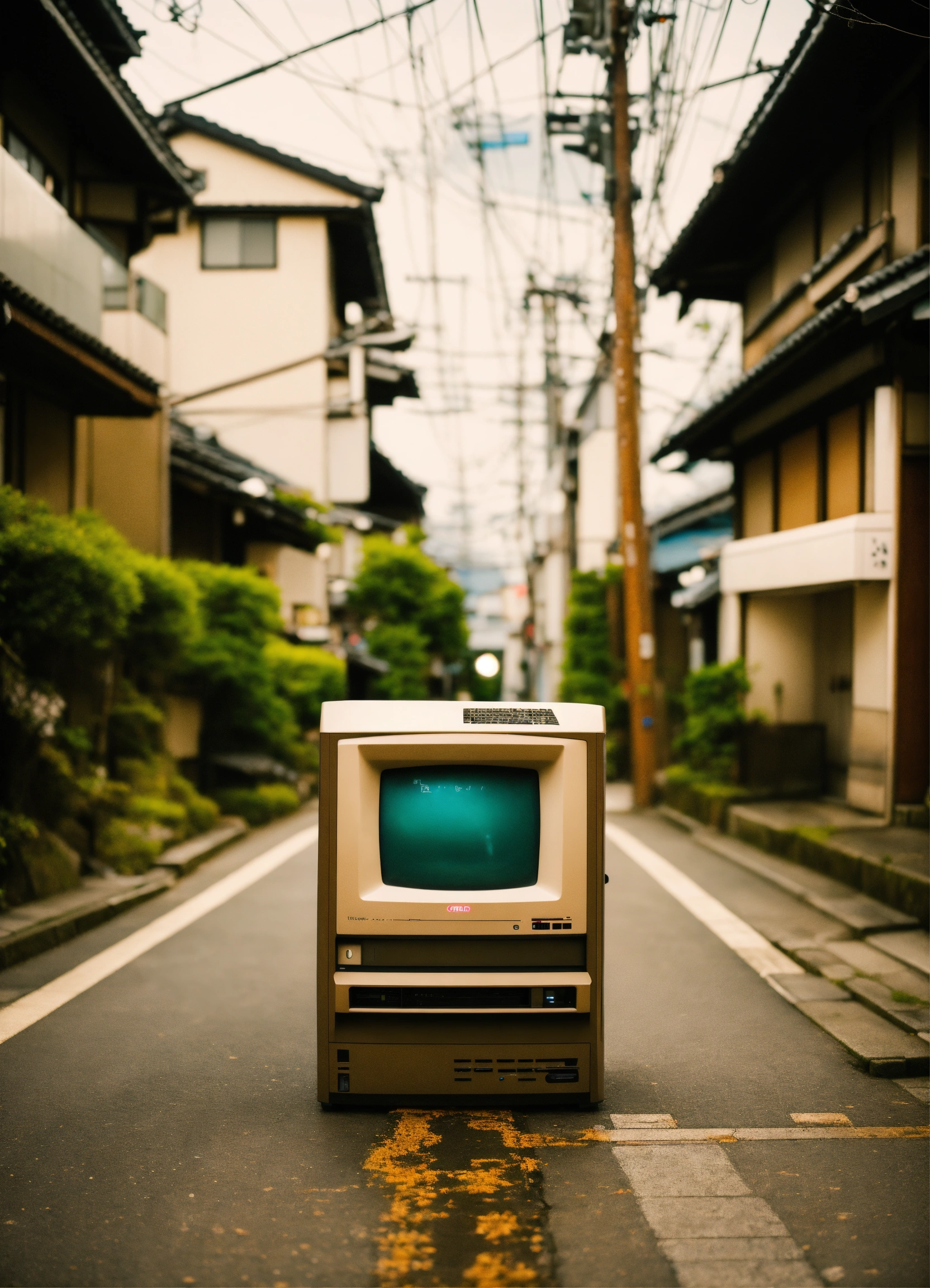 Lexica - An old computer in middle of a Japanese street