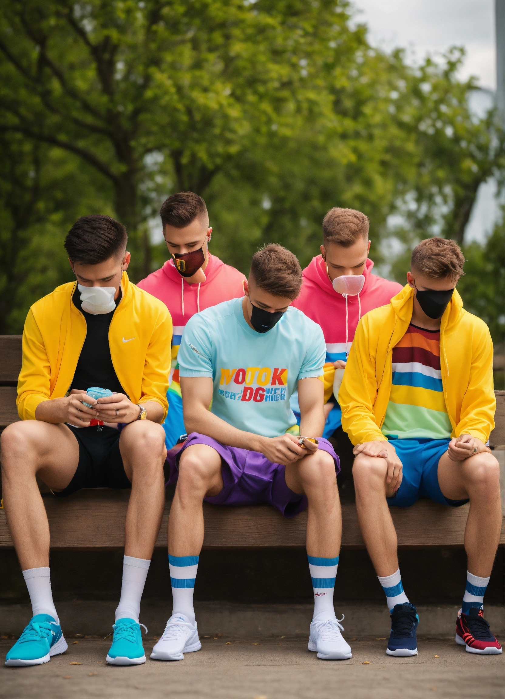 Lexica - Group of Skinny Guys smelling sneakers tik tok jocks, gay ...