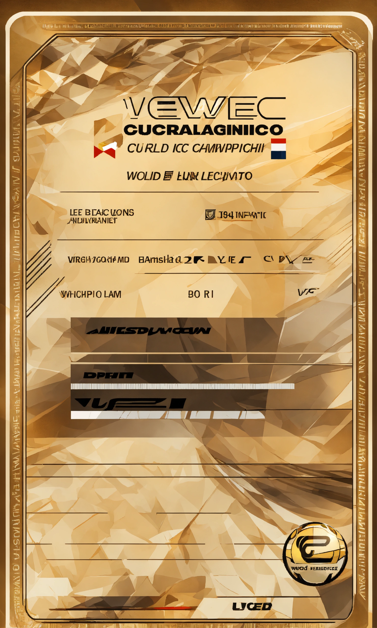 Lexica - WEC World endurance championship card VIP ID pass background ...