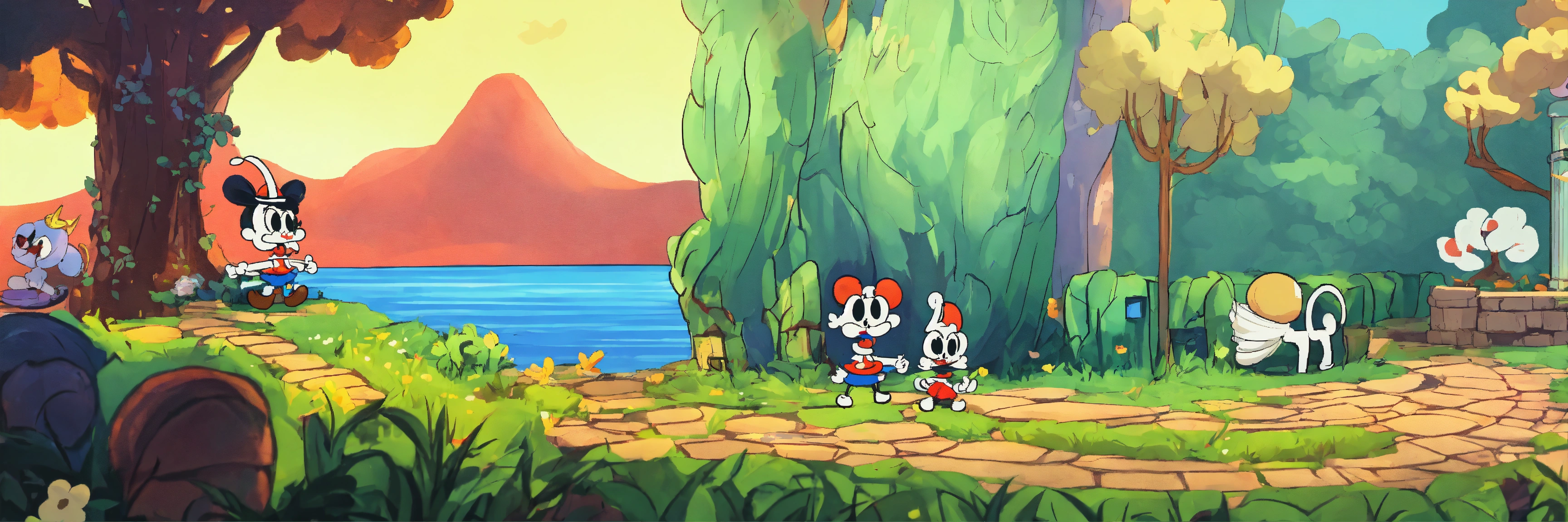 Lexica - Background game 2D Cuphead