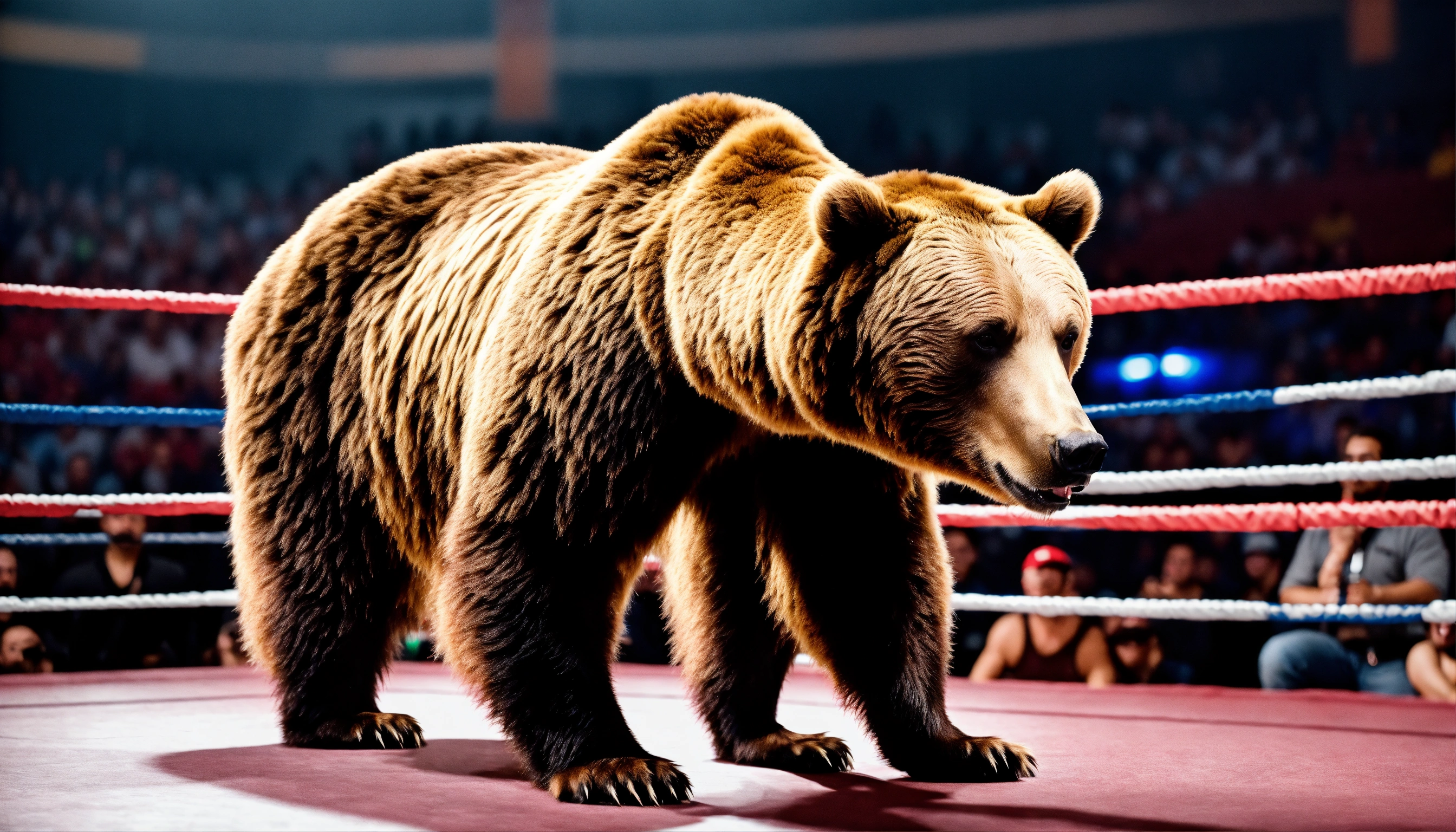 Lexica - Grizzly bear in the ring, professional wresting, best quality ...