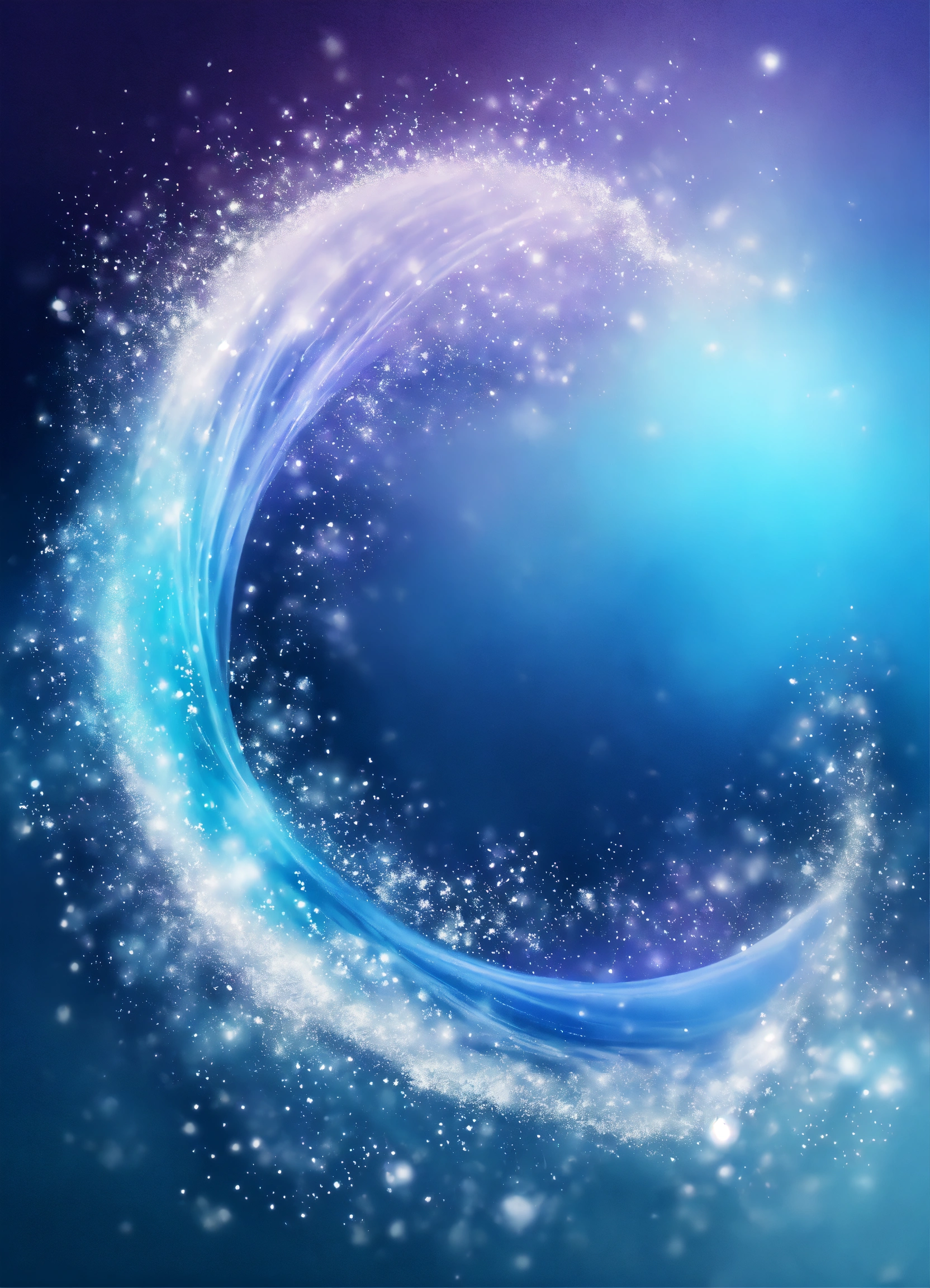 Lexica - Glitter mist. Paint water splash. Magic spell. Blue silver ...