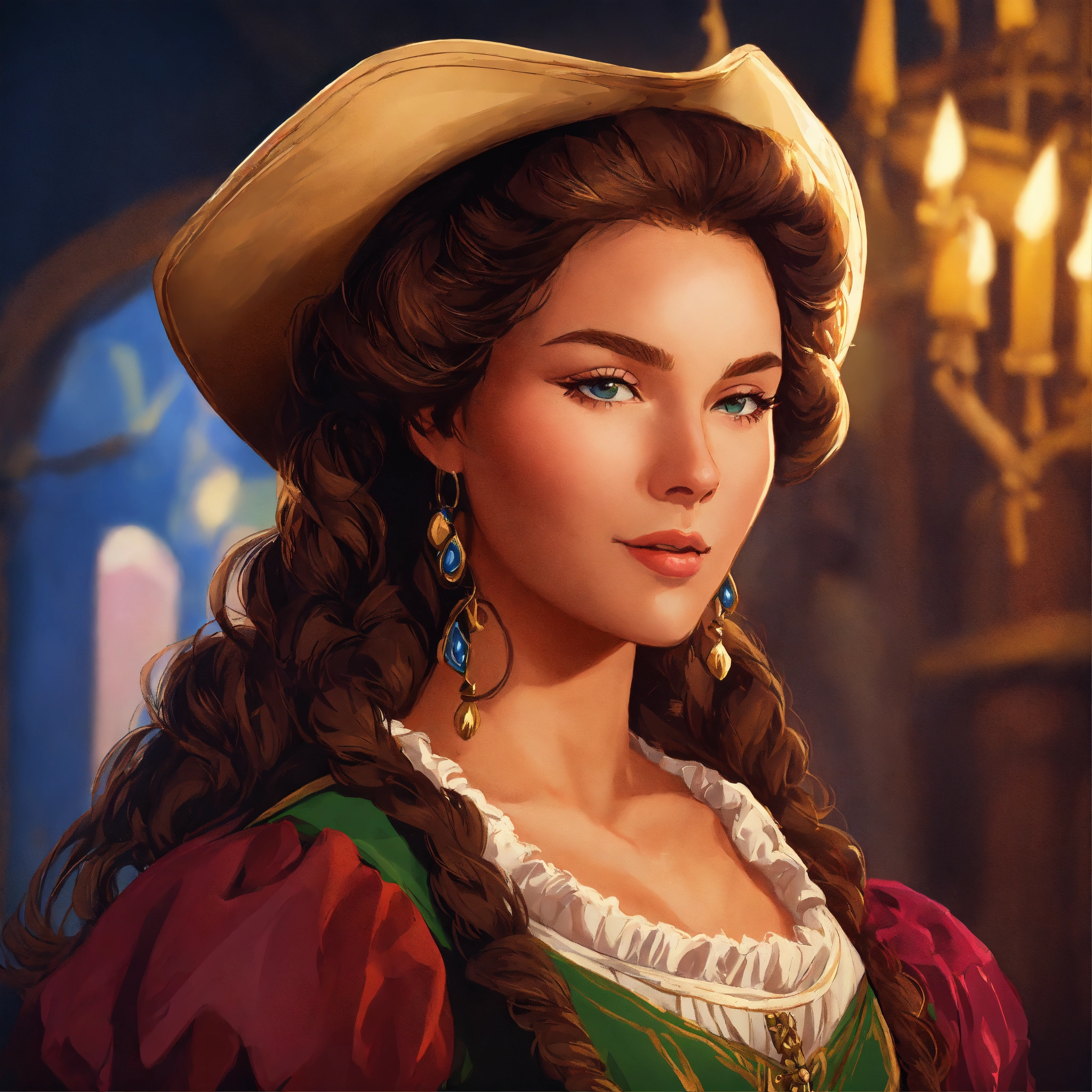 Lexica - Milady, from the movie The Three Musketeers, cartoon oil paint ...