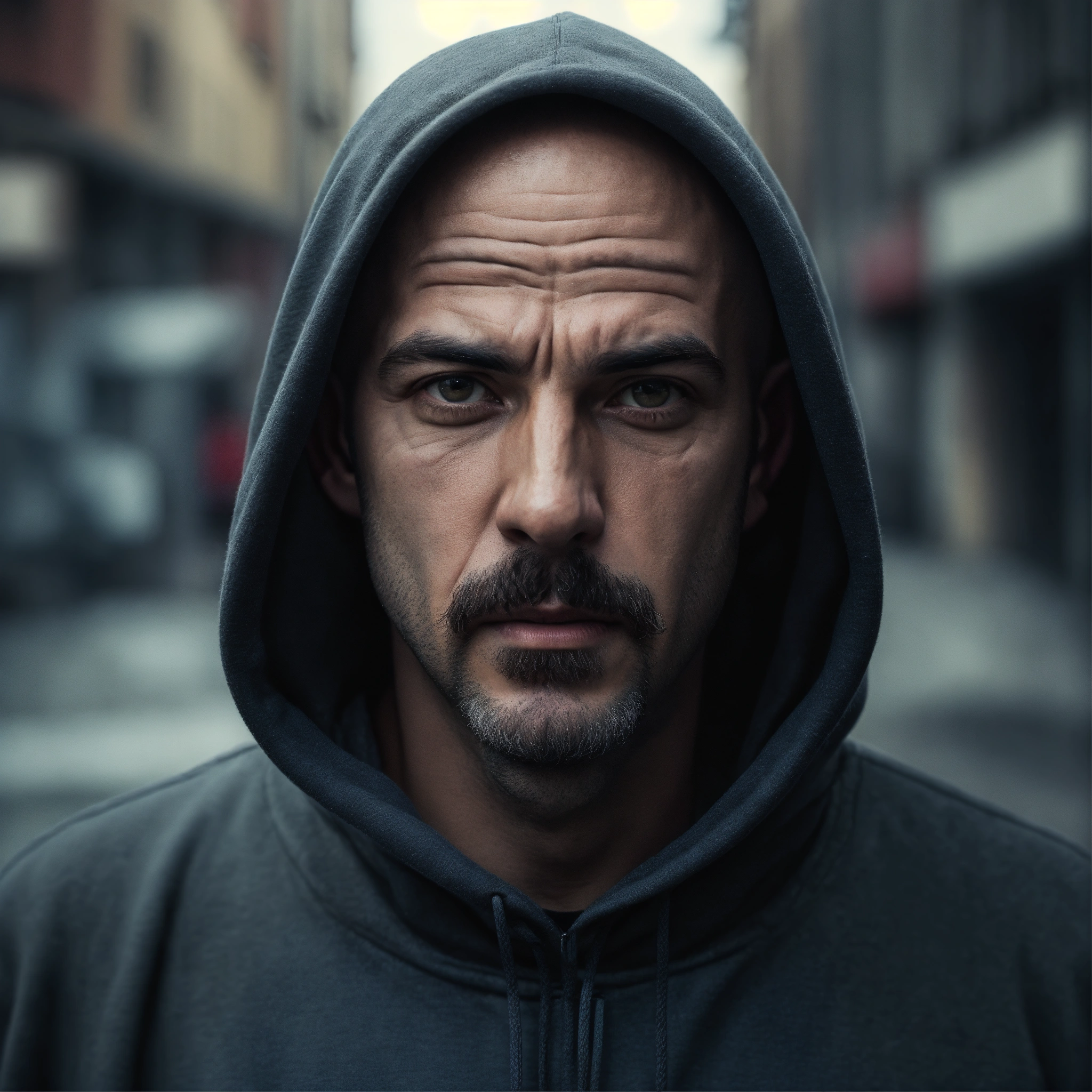 Lexica - A HUGE BALD CREEPY LOOKING MAN WITH A LITTLE GOATEE AND NO ...