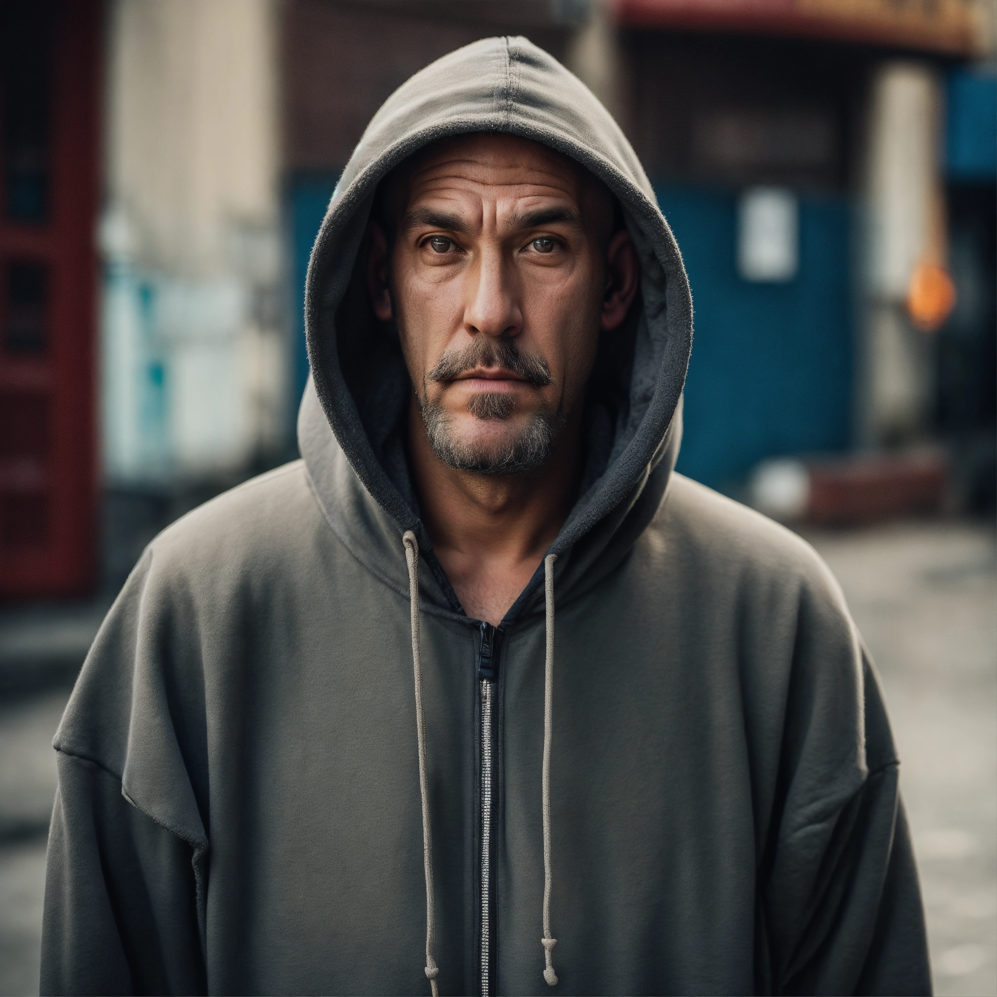 Lexica - A HOMELESS HUGE MAN WITH A HUGE LUMPY BALD HEAD, A TINY GOATEE ...