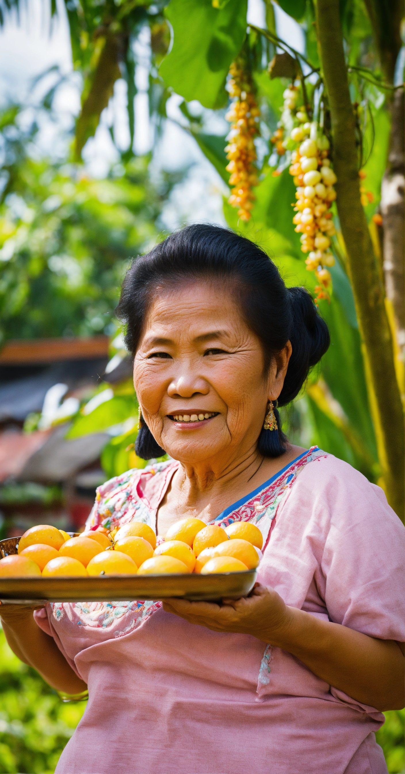 Lexica - Filipino province lady offering food