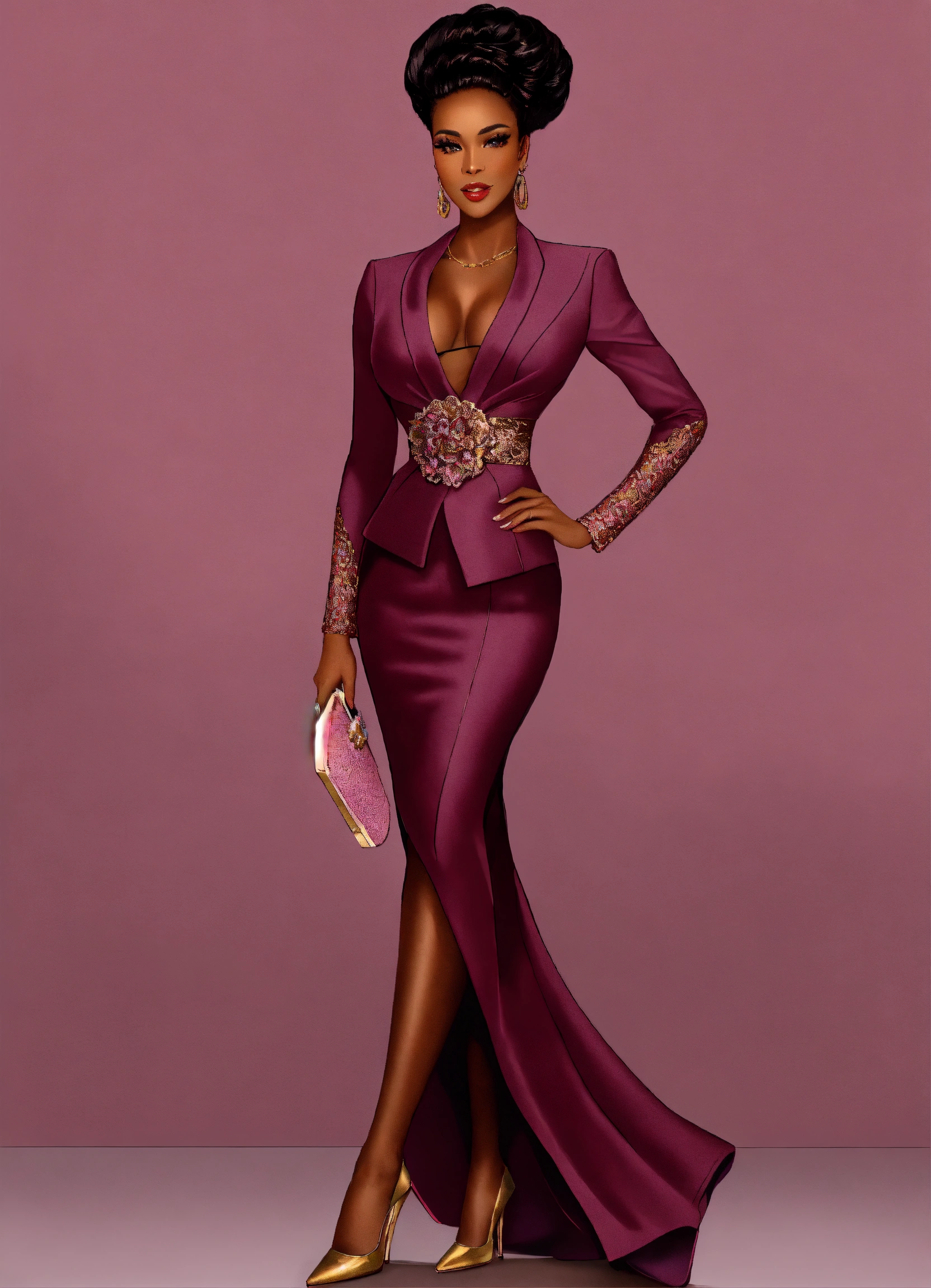 Lexica - Beautiful black businesswoman gorgeous "dark face skin ...