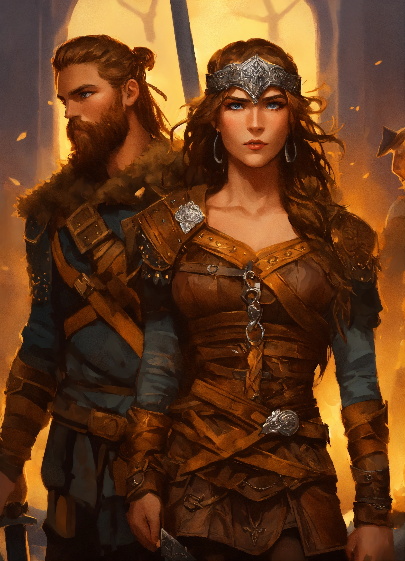 Lexica - Viking et Valkyrie qui se fait face Viking et Valkyrie aux ...