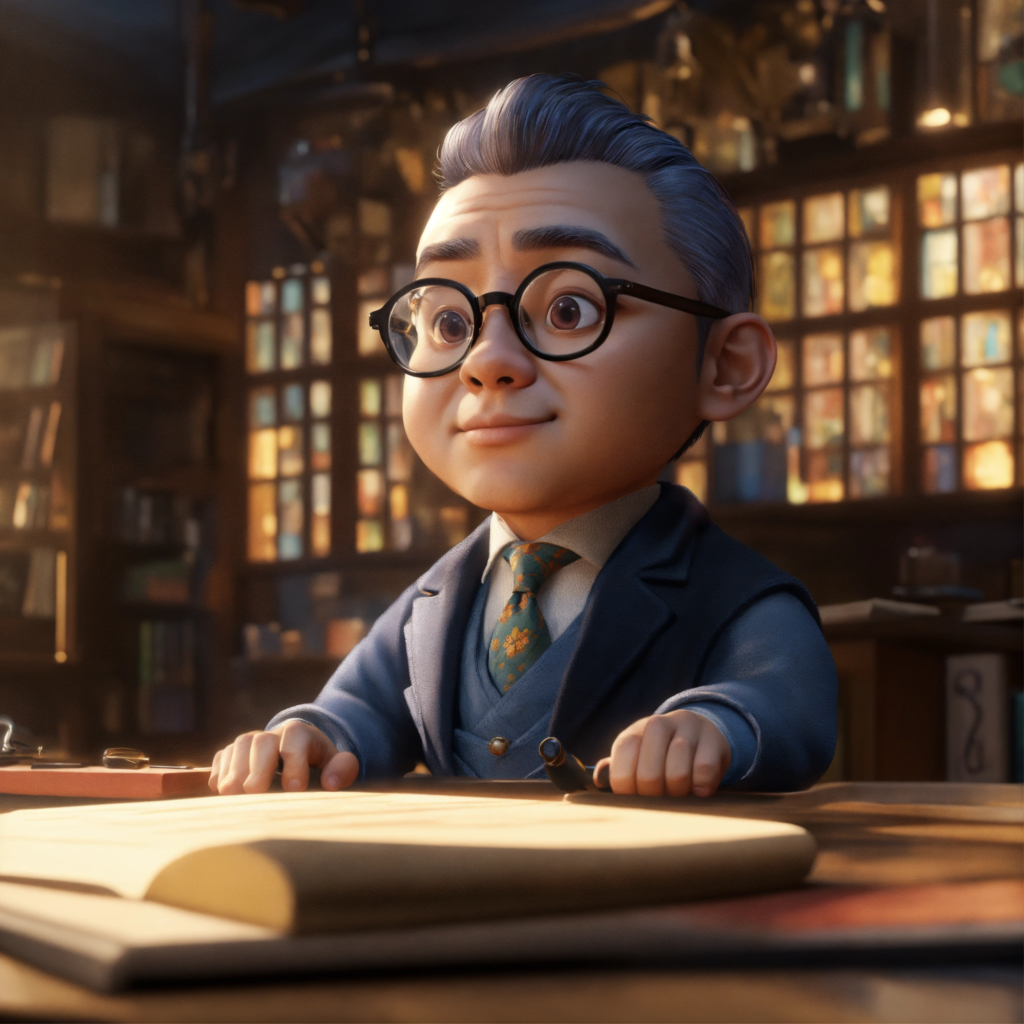 Lexica - A male professor Avatar with glasses, Closeup, unreal engine ...