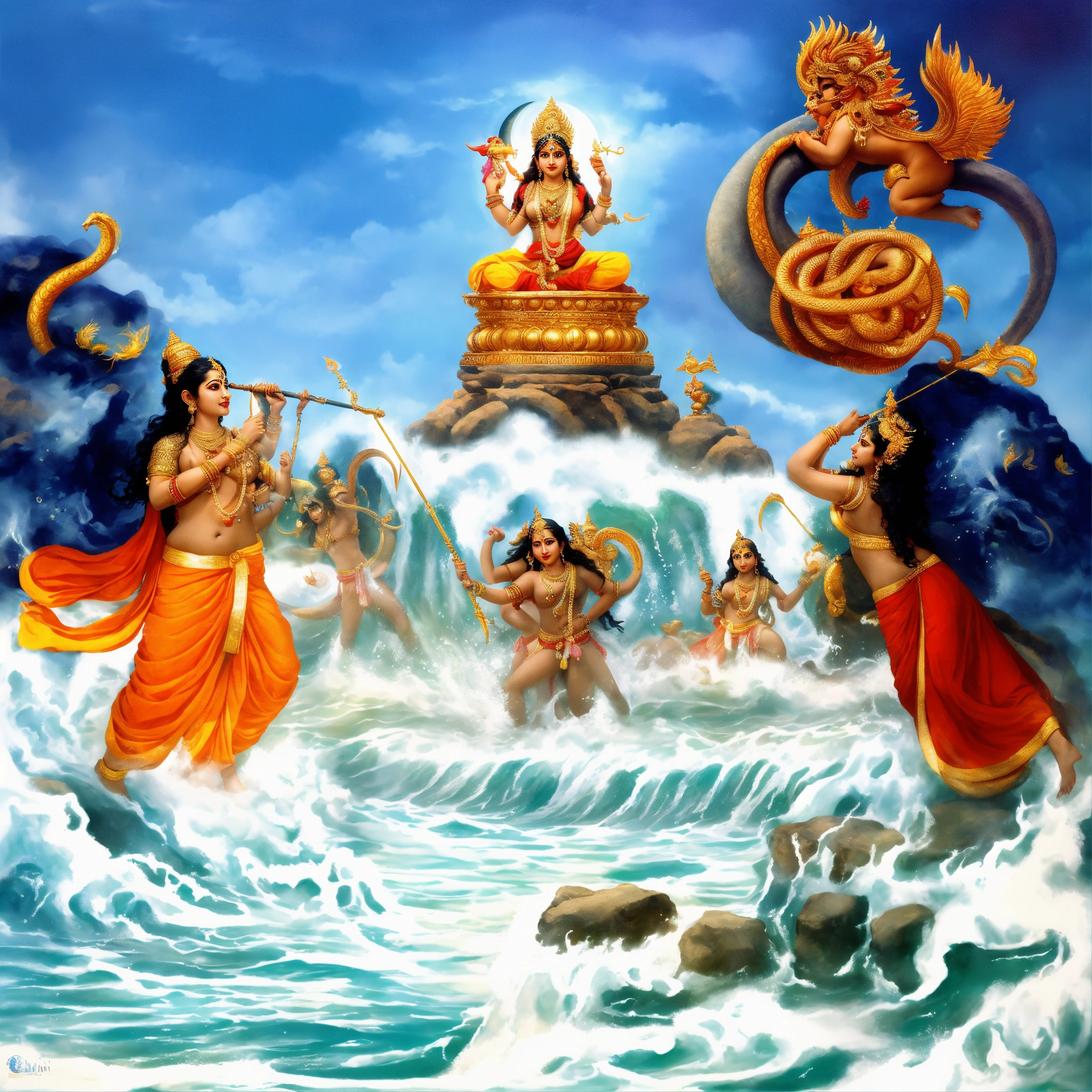 Lexica - Create an illustration of a mesmerizing Indian mythological ...