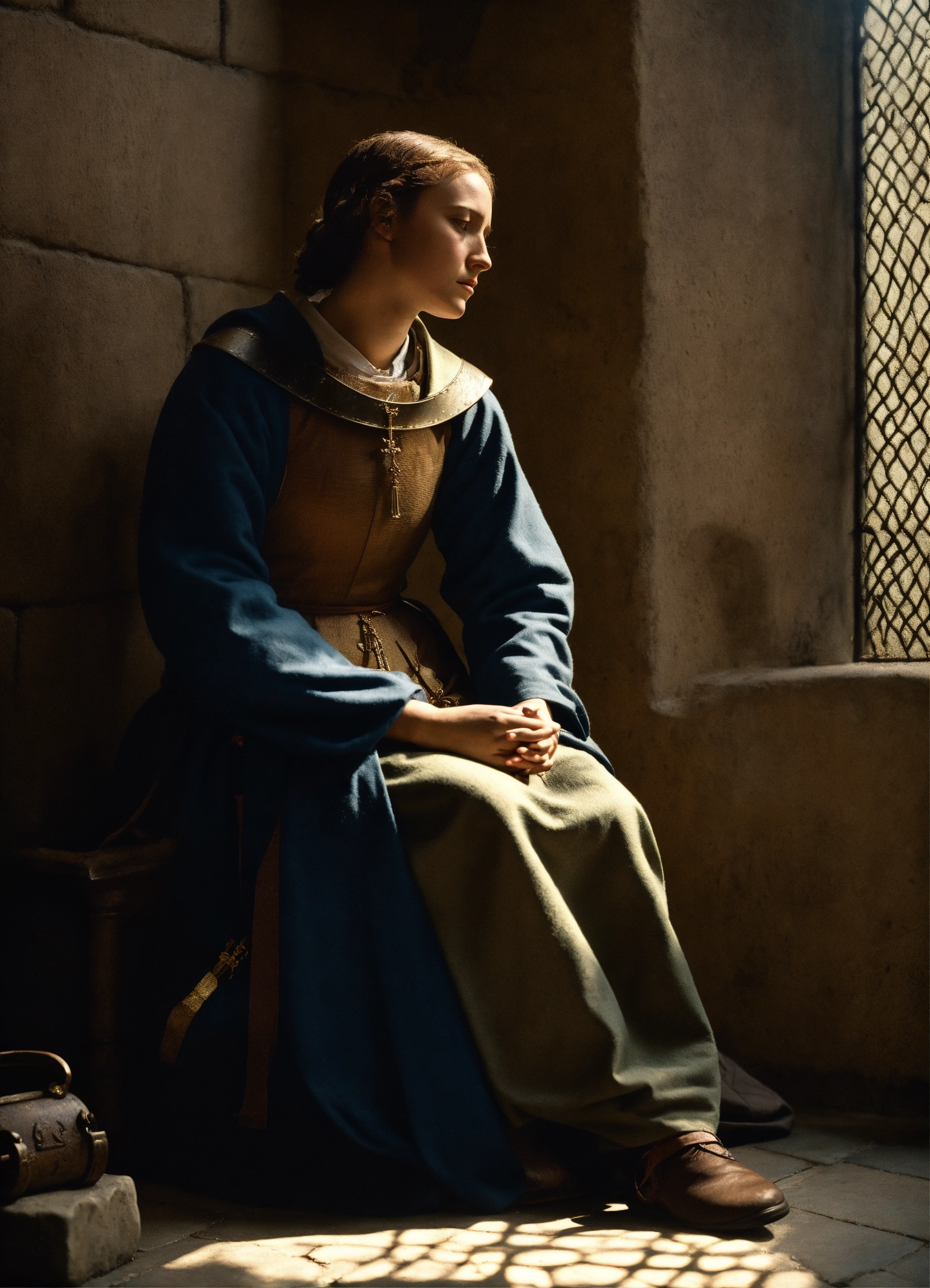 Lexica - Joan of Arc, in a moment of solitude, 1430s, simple attire ...