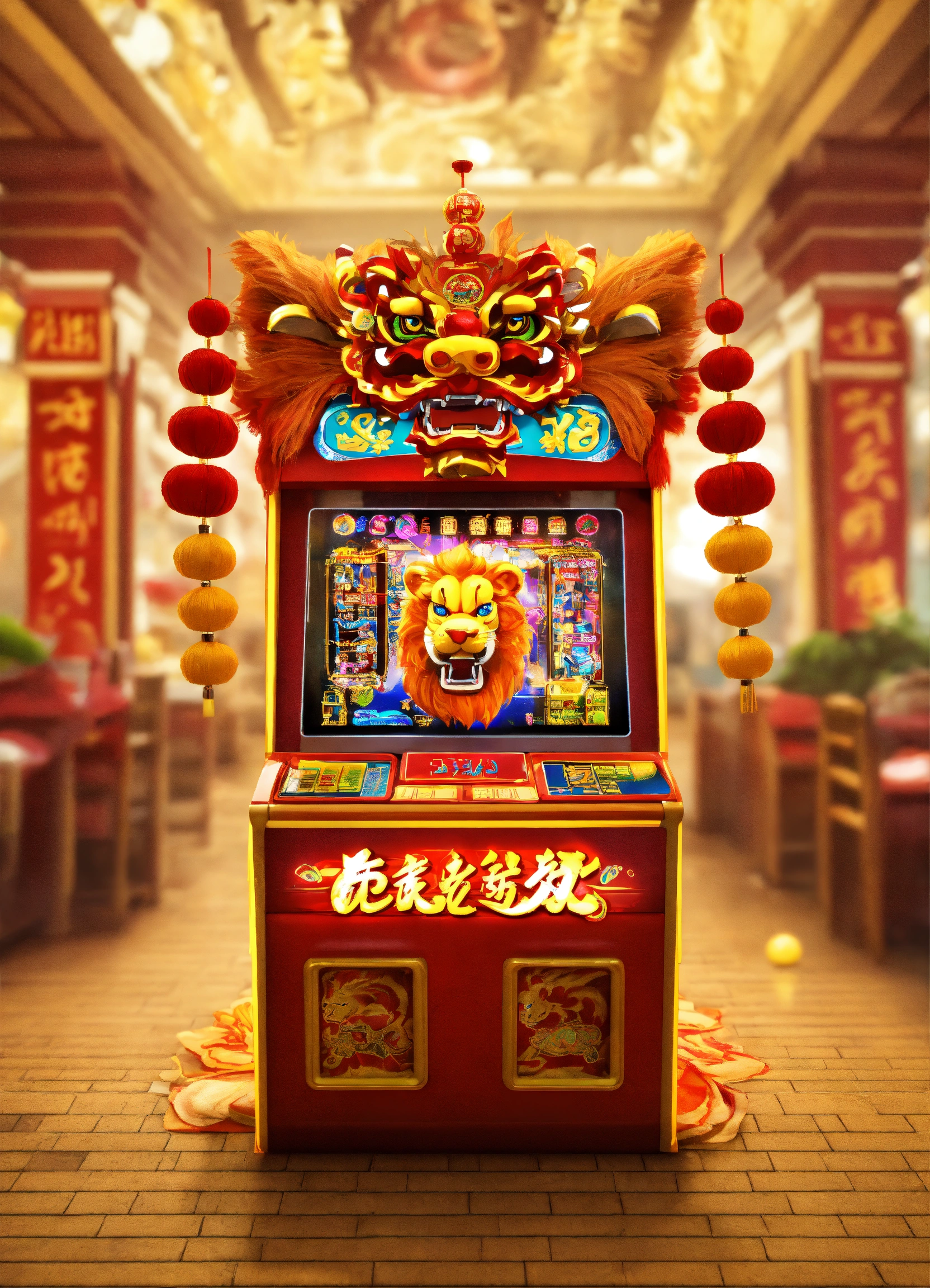 Lexica - 3D lion dance slot machine future