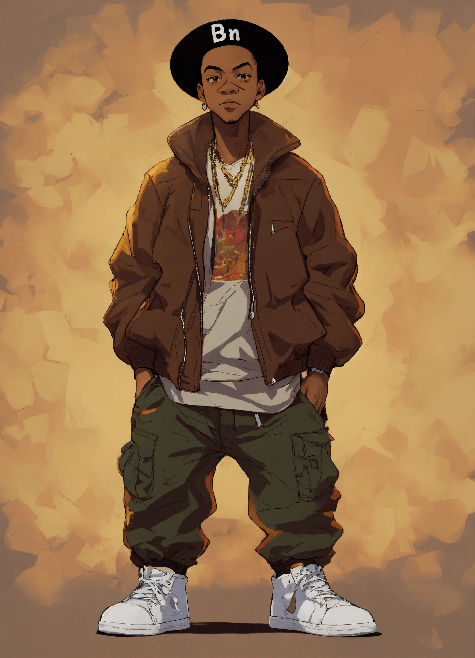 Lexica - Hip hop art style uncle boondocks full body