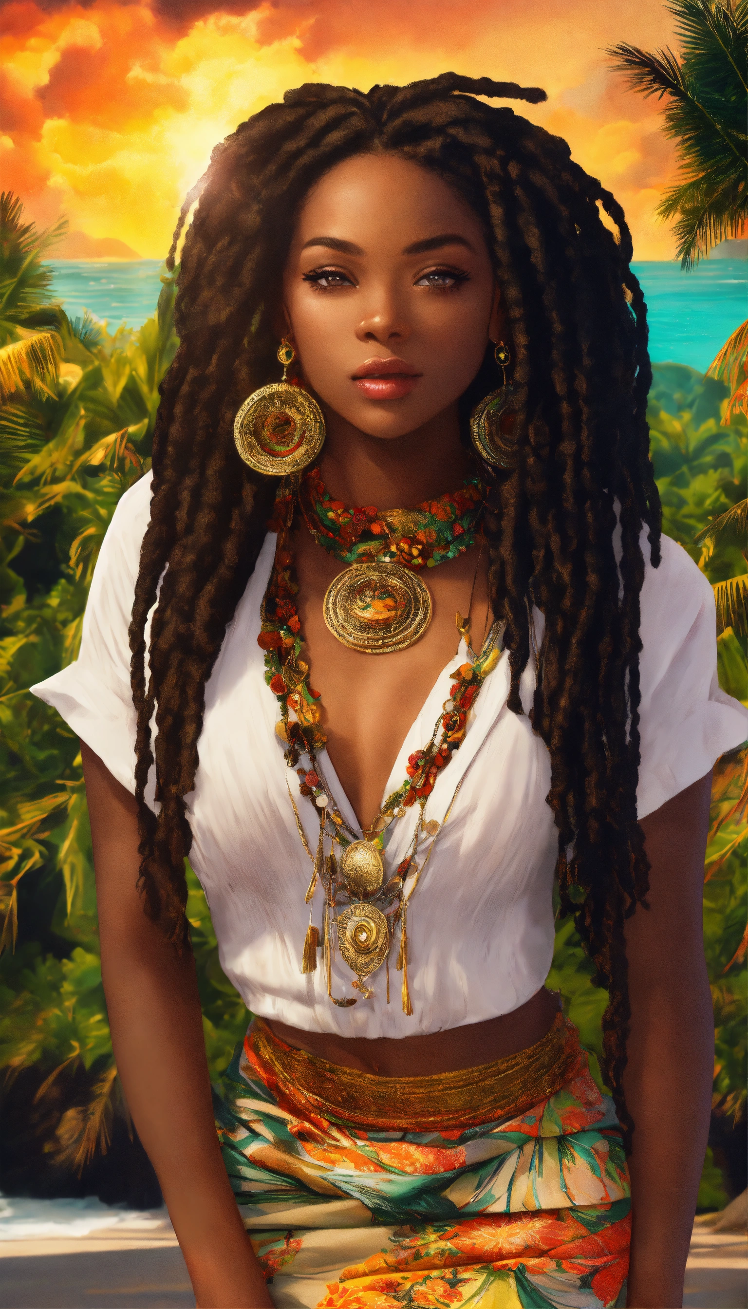 Lexica Style A Breathtaking Interpretation Of A Beautiful Black Creole Woman Wearing A Creole