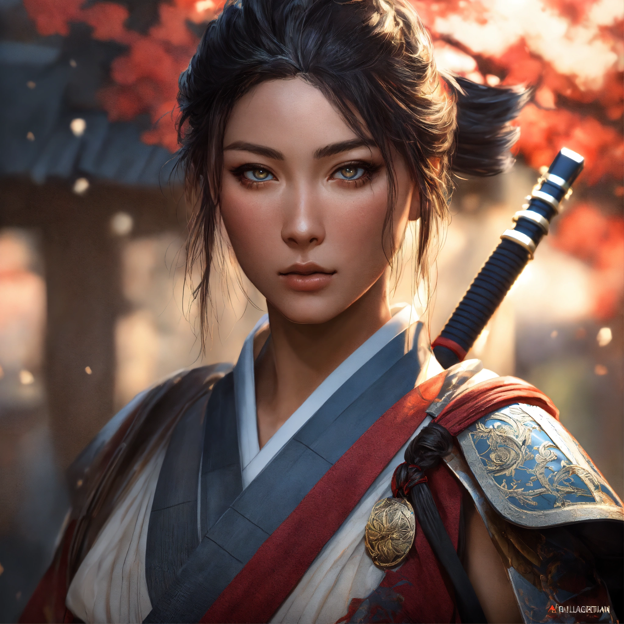 Lexica - "female Japanese ronin", heroine, katana, samurai, head and ...