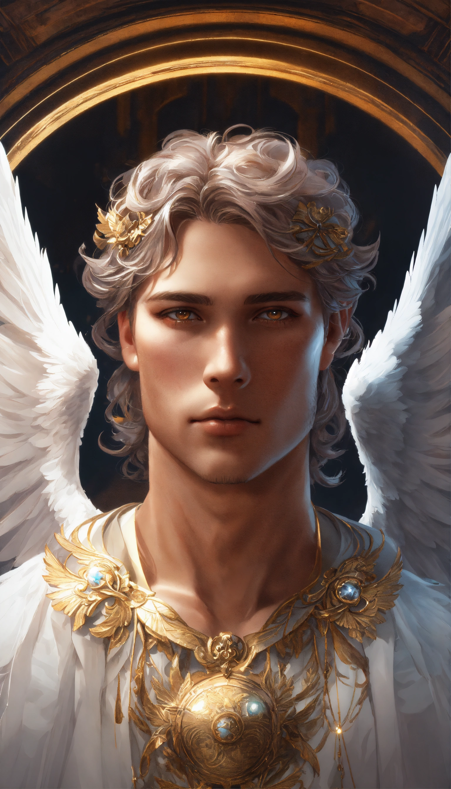 Lexica - Male angel, wings, intricate, headshot, highly detailed ...