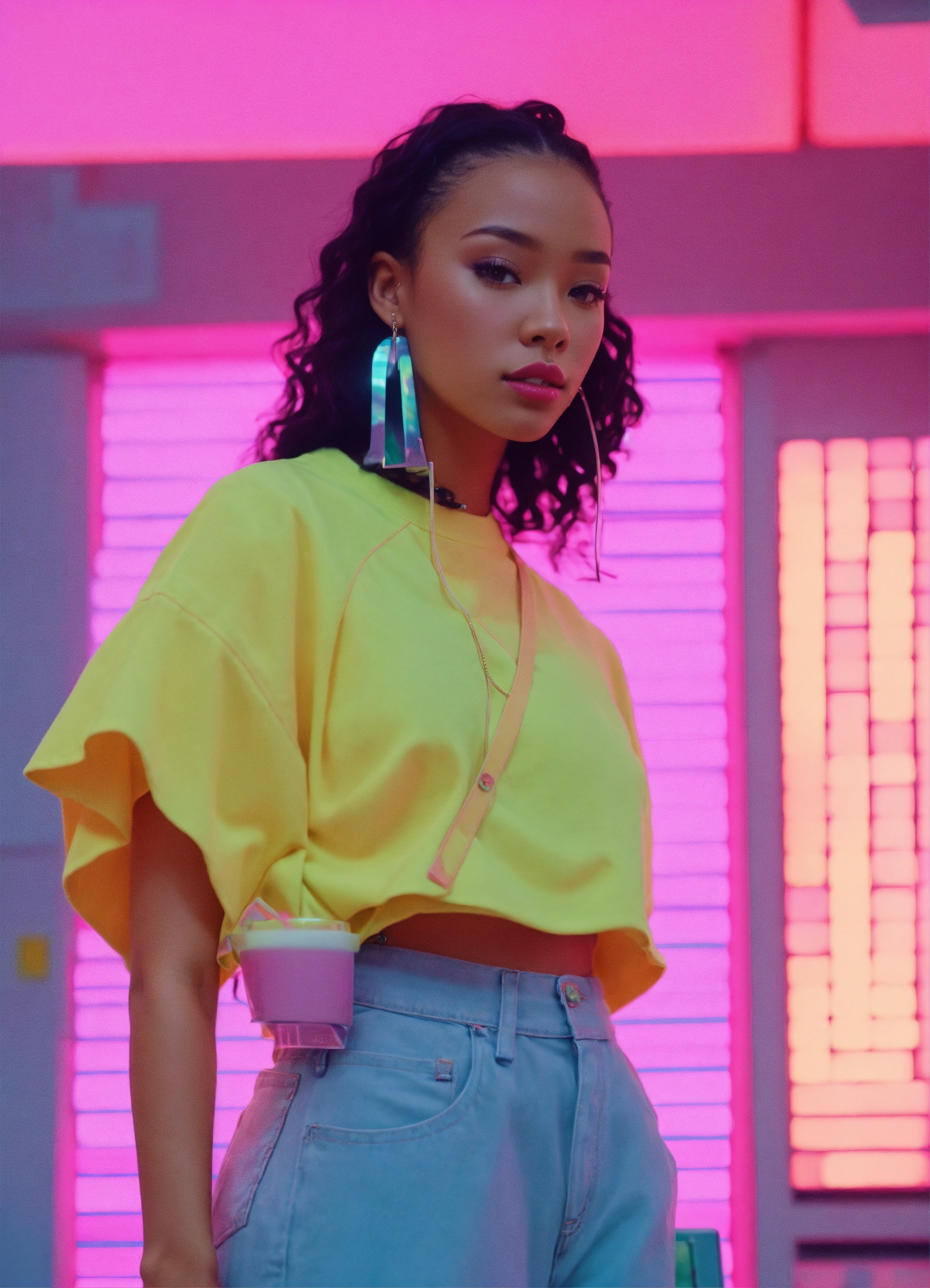 Lexica - Lightskin woman, 4k, y2k clothing, 2000s, dvd screengrab, full body, designer clothing ...