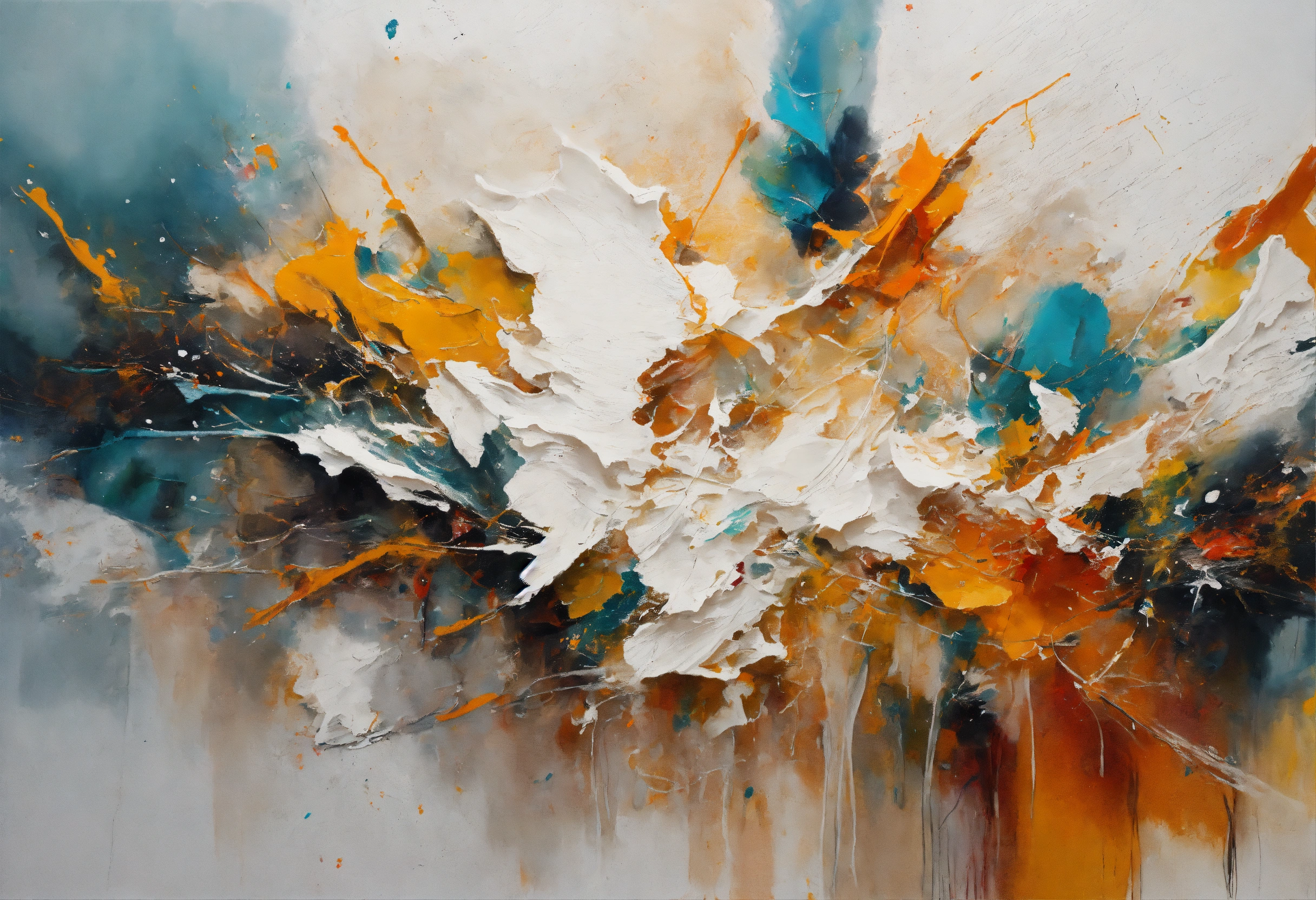 Lexica - An abstract painting with white colors , abstract ...