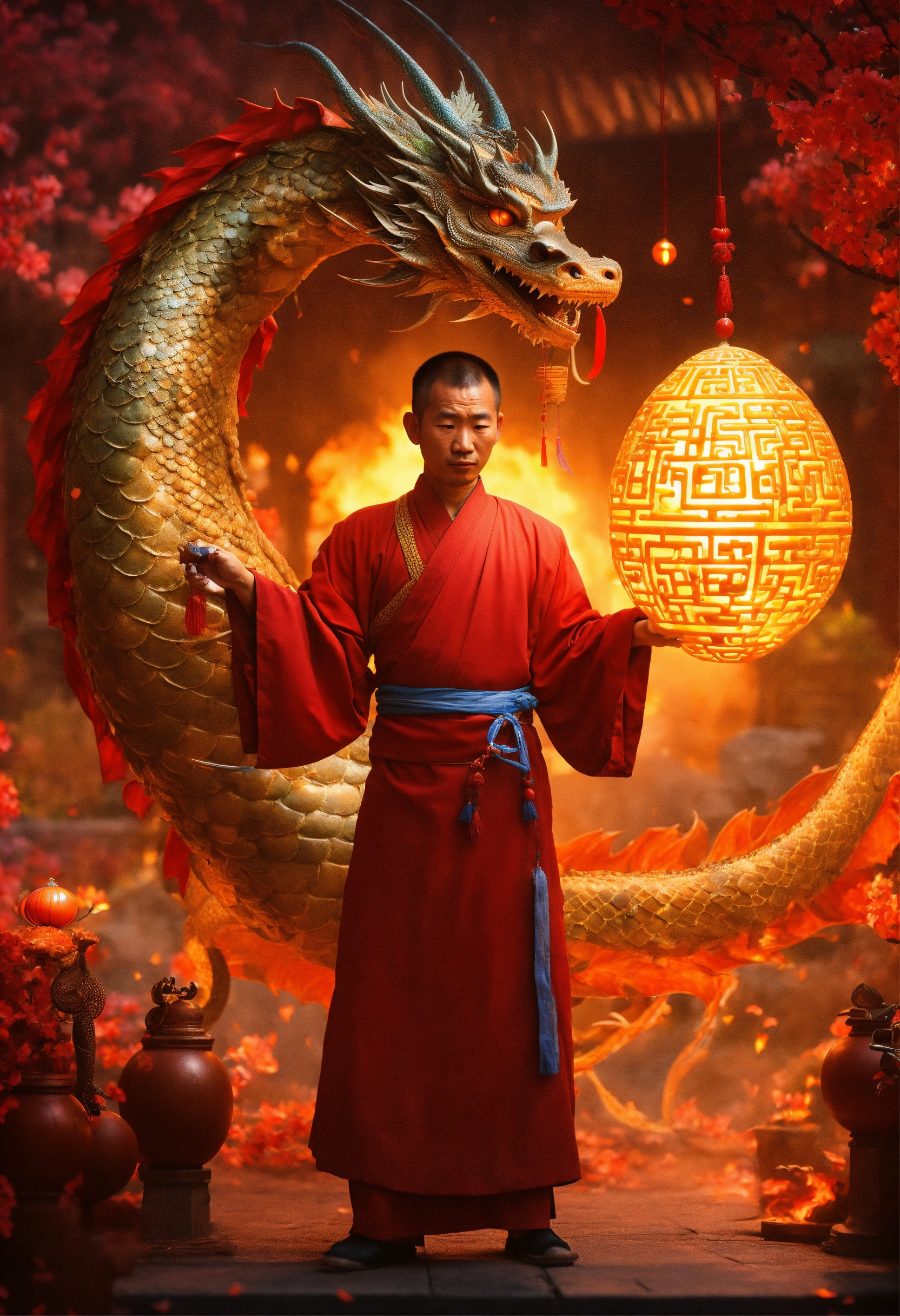 Lexica - A Chinese Monk and a magical Dragons egg
