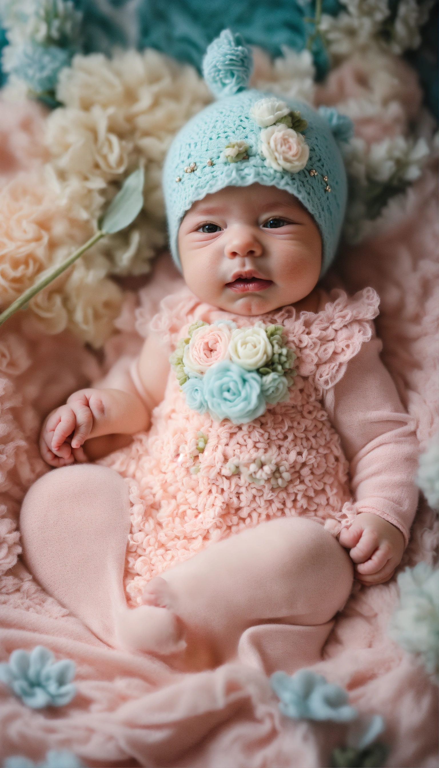 Lexica - A very beautiful cute precious newborn baby in love pastel ...