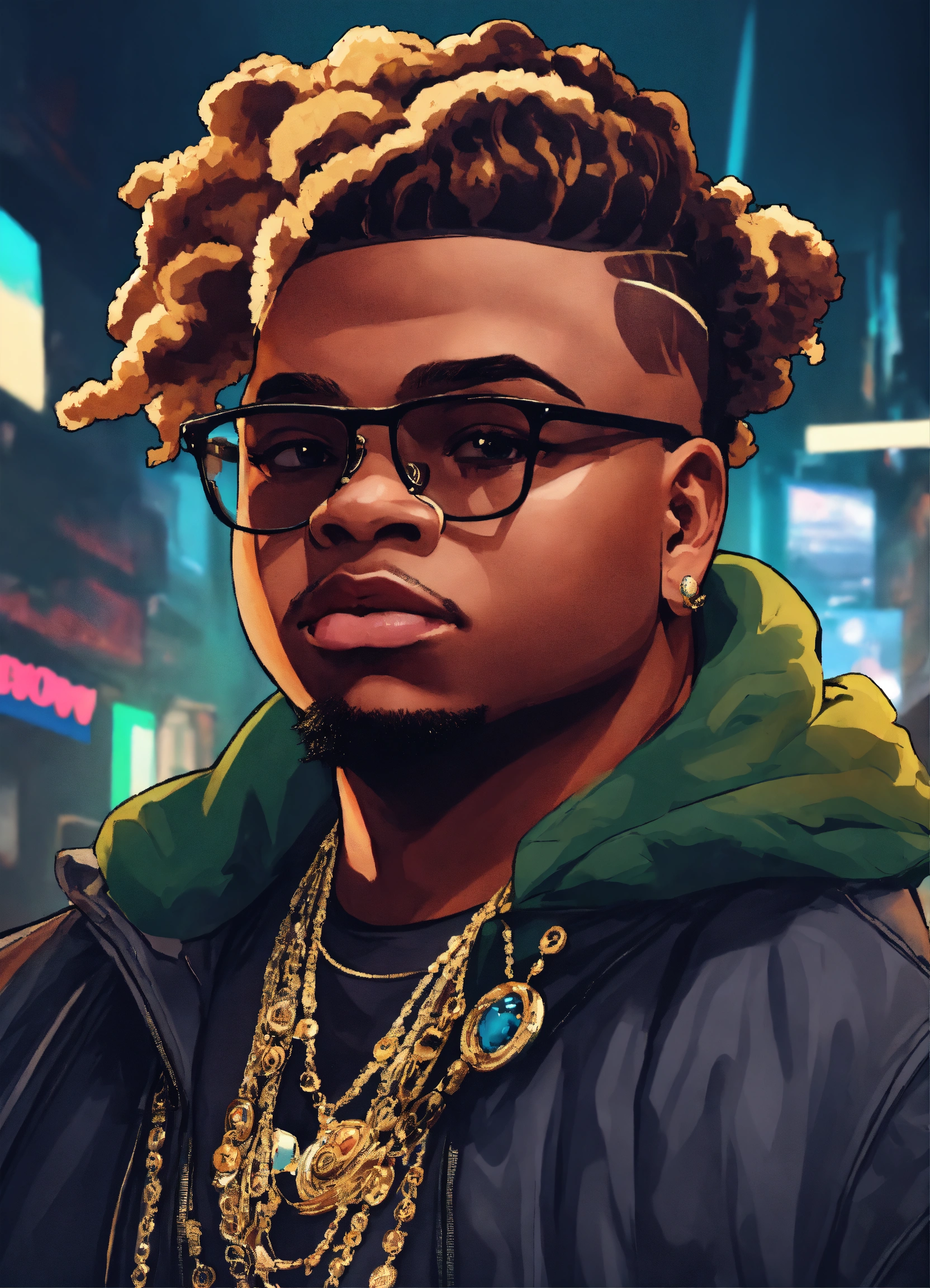 Lexica - Gunna in cartoon blackground