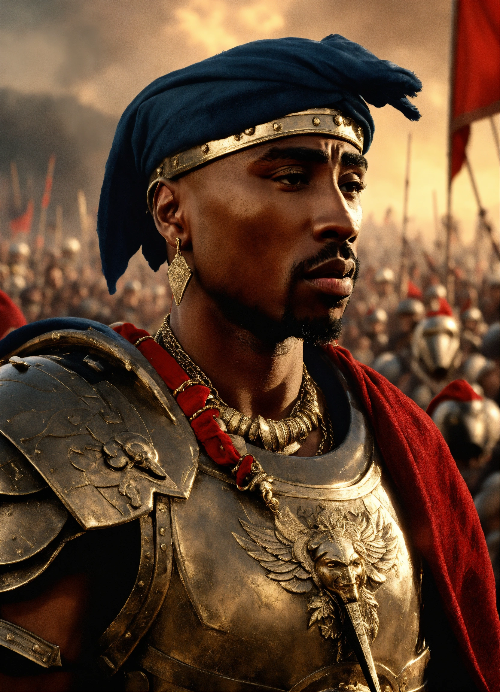 Lexica - Tupac as Julius Caesar Full Armor leading The Legions into ...