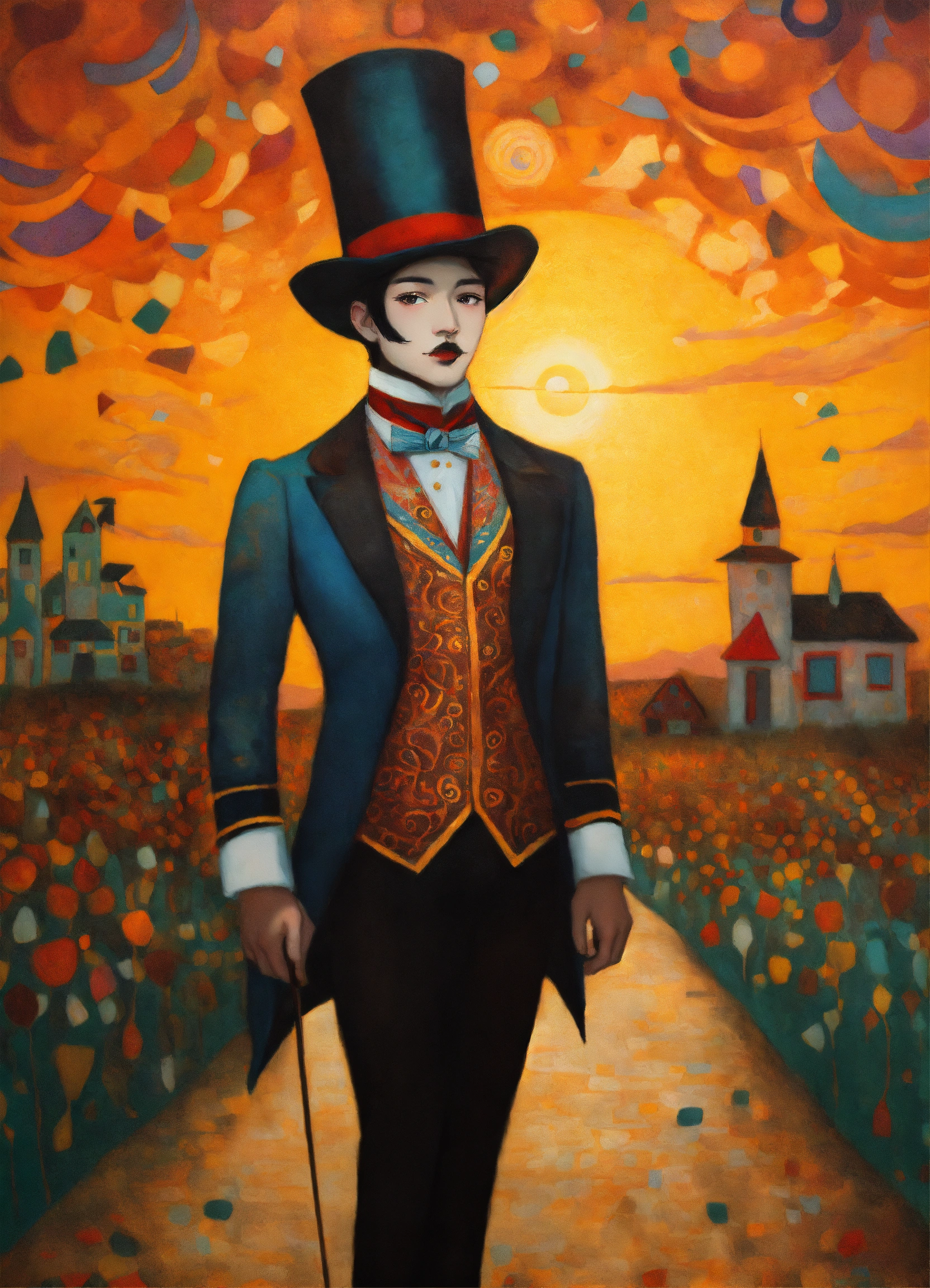 Lexica - Amazing Ringmaster wearing Ringmaster costume in the sunset in ...