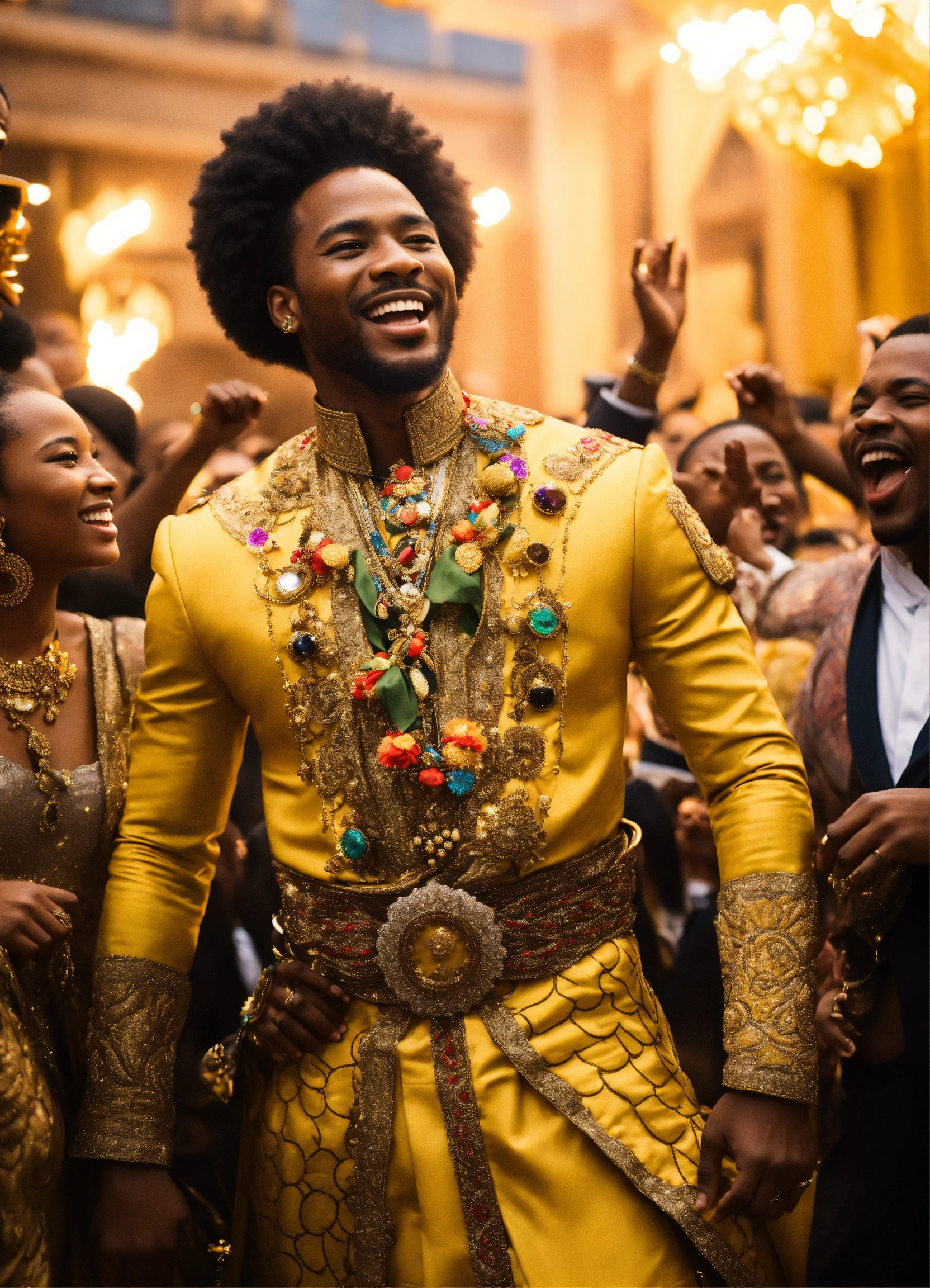 Lexica - Jaw-droppingly lovely African American king adorned in regal ...