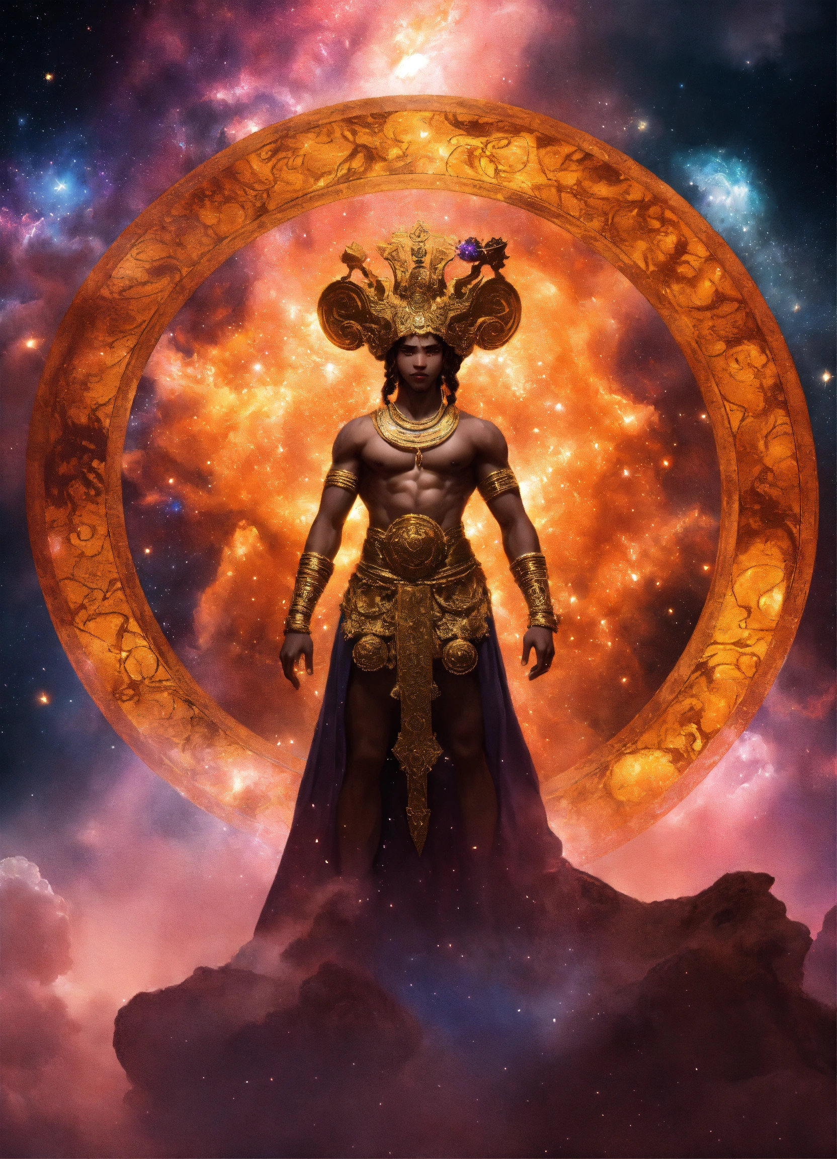 Lexica - "Create a mythological tableau where the ebony gods are ...