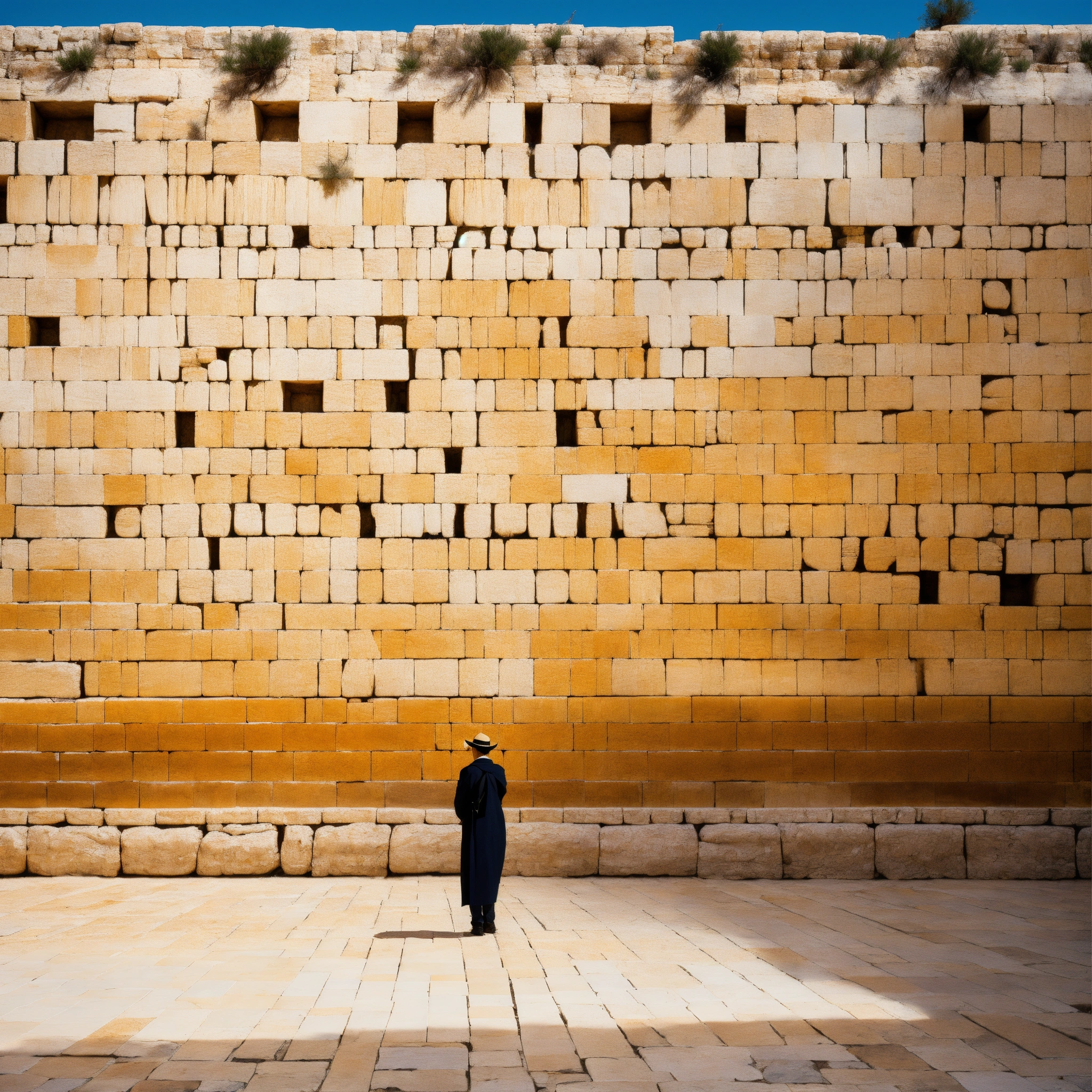 Lexica - Create me a minimalistic abstract painting of the Western Wall ...