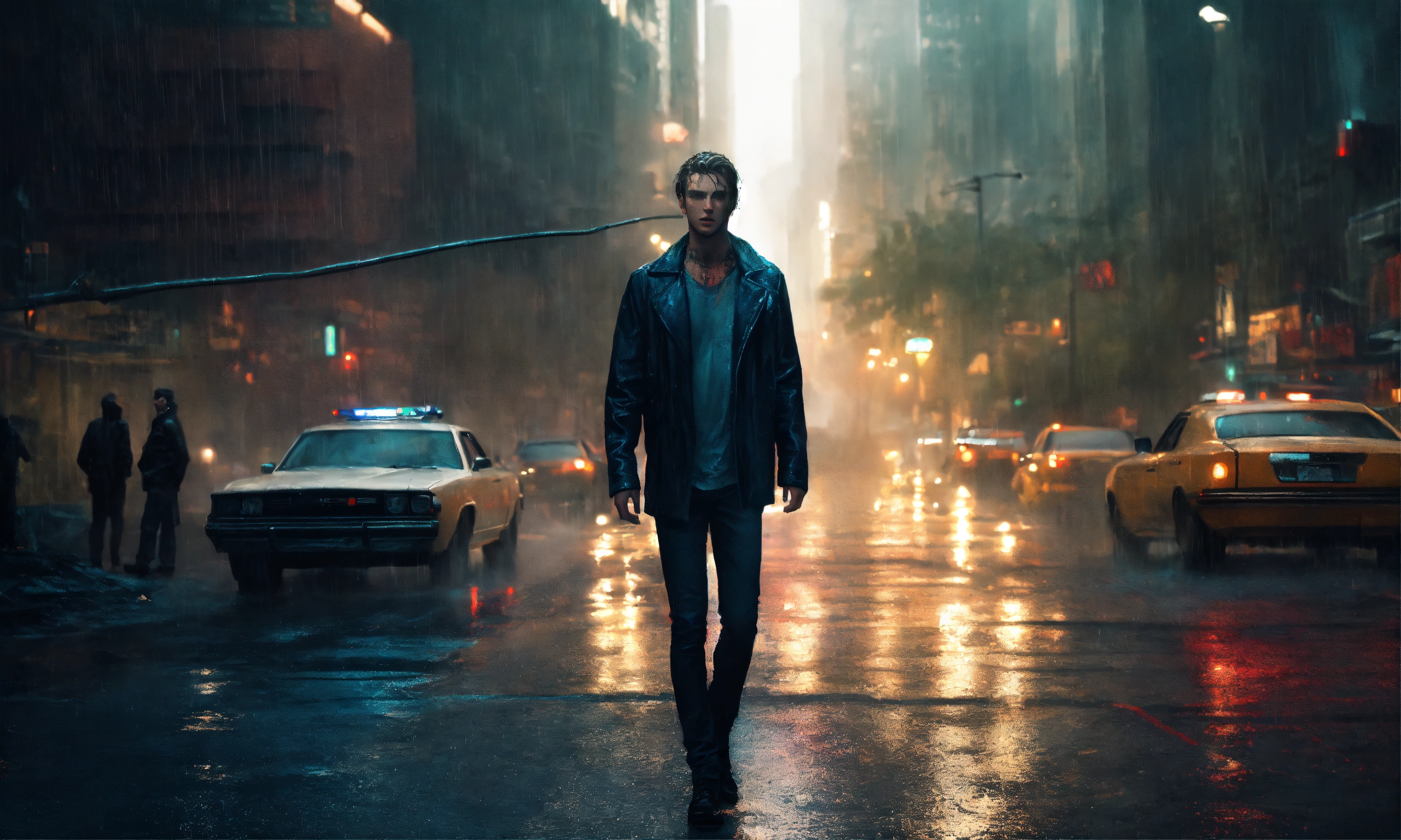 Lexica - Beautiful tall man, Kinnaman, zombie apocalypse, dark, city ...