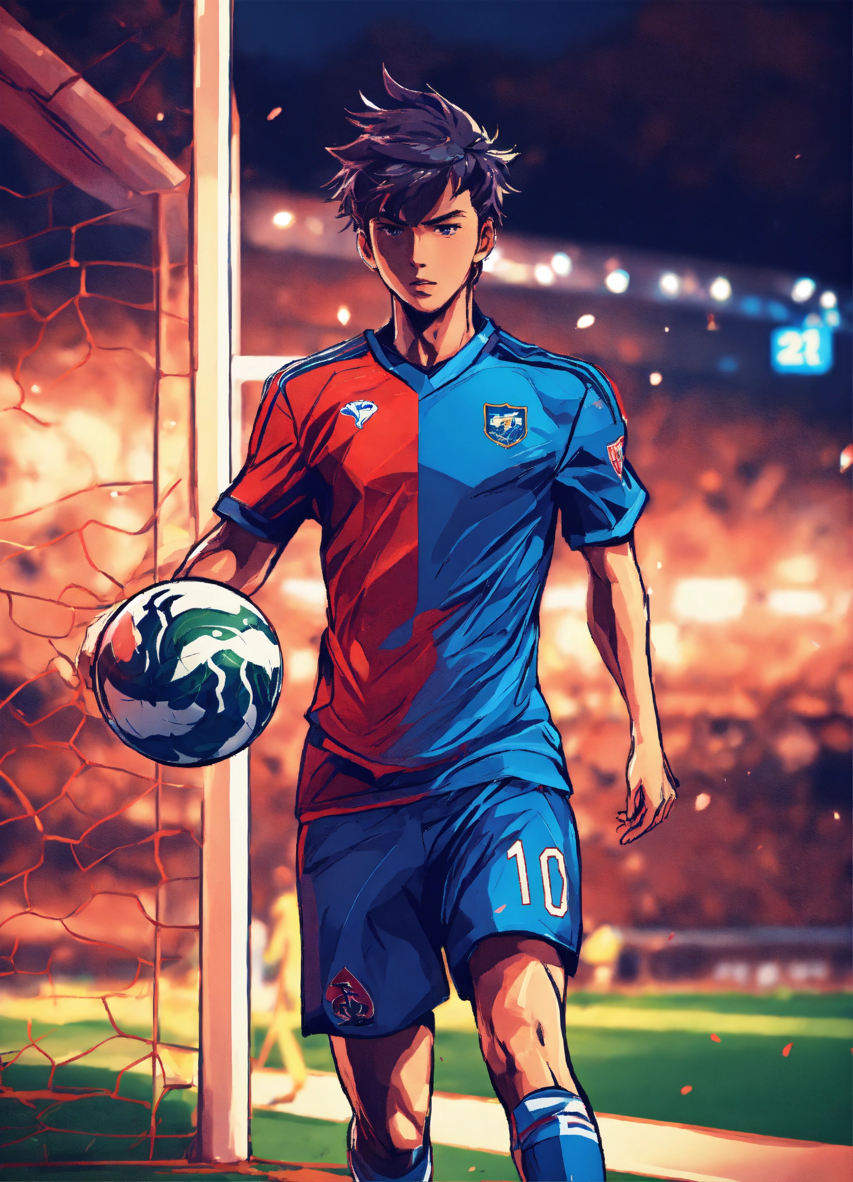 Lexica - Anime style football player in 8k vector quality