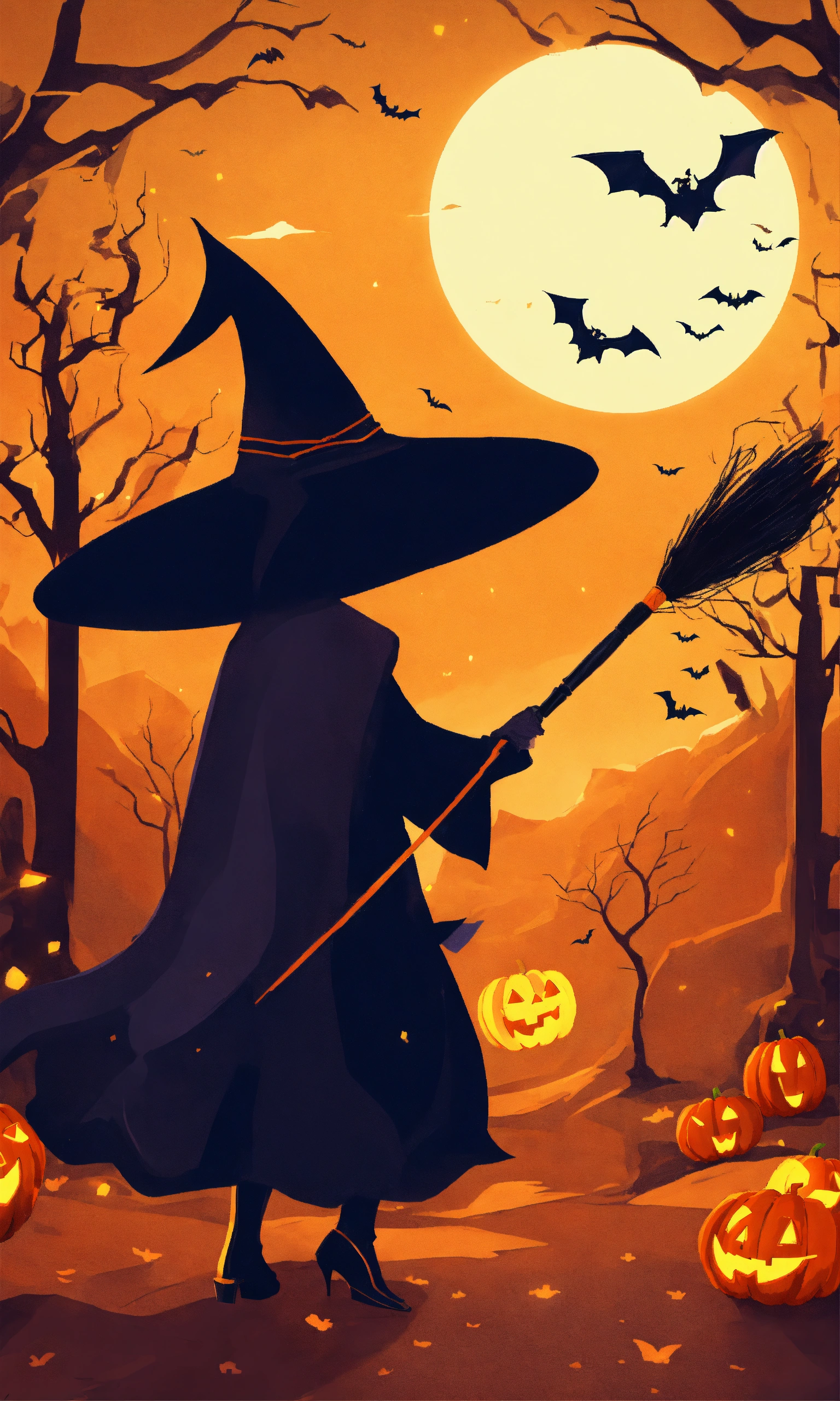 Lexica - A mysterious Halloween party with an enchanting witch hat ...