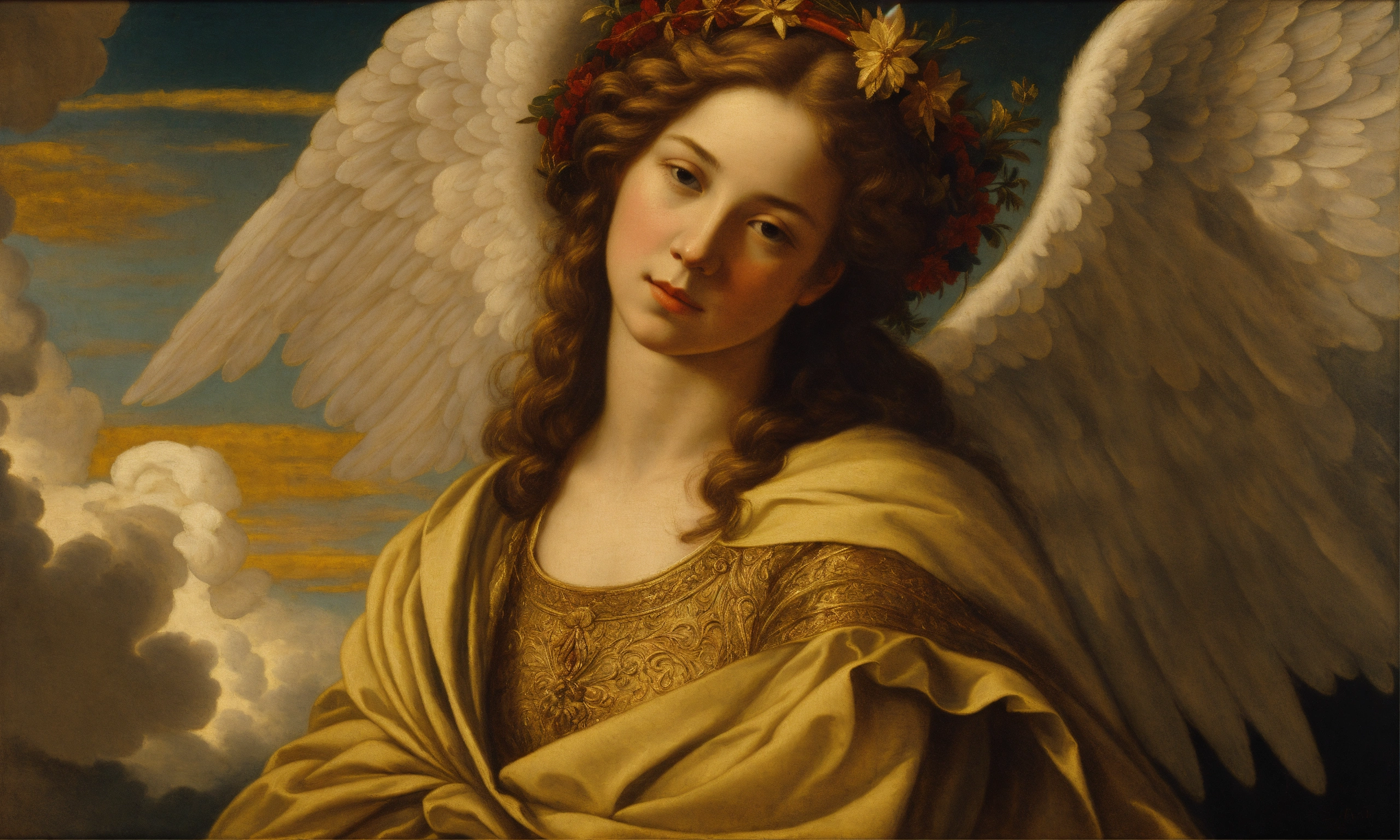 Lexica - Renaissance oil painting portrait of an angel from heaven