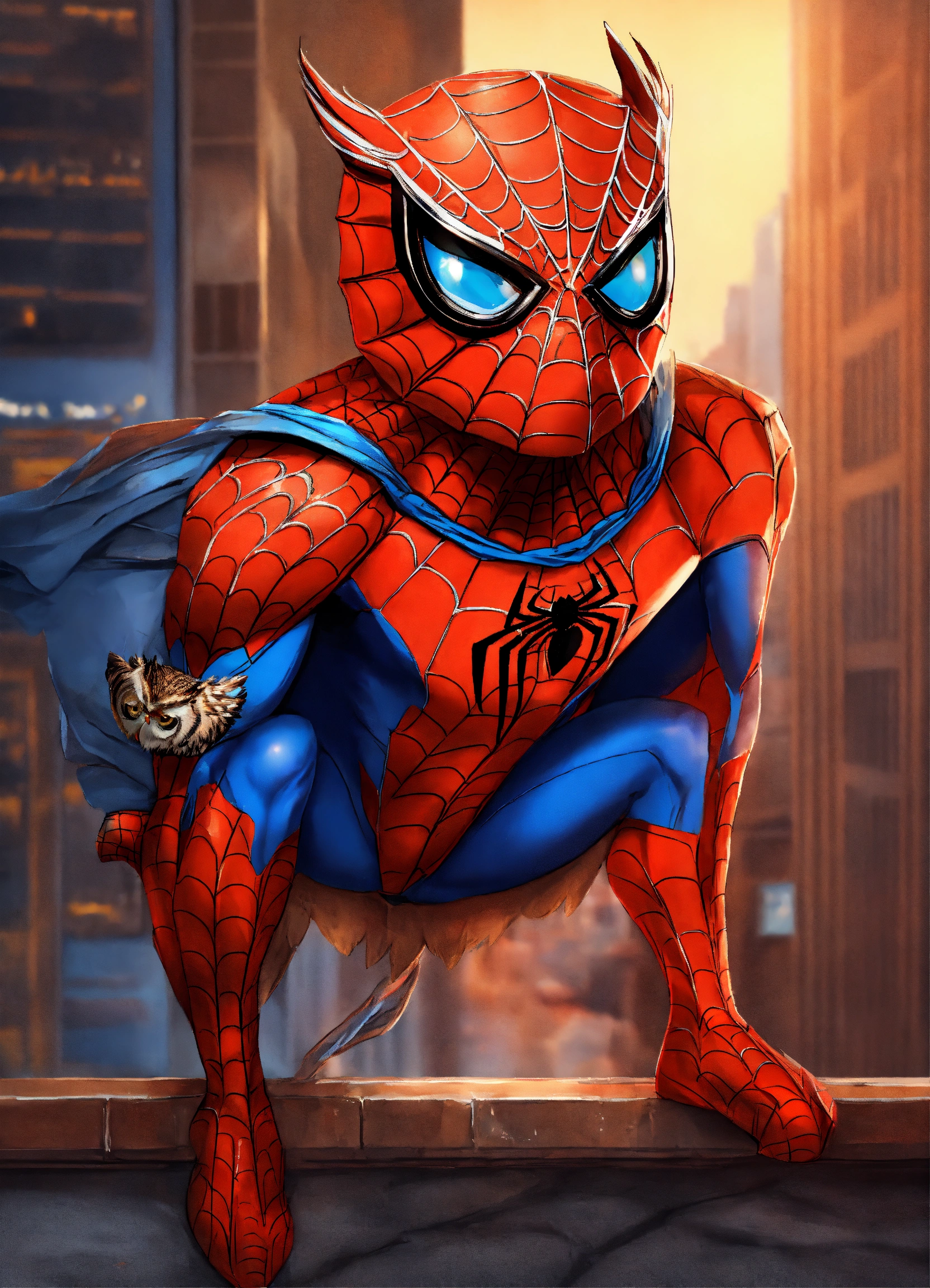 Lexica - Spiderman as owl