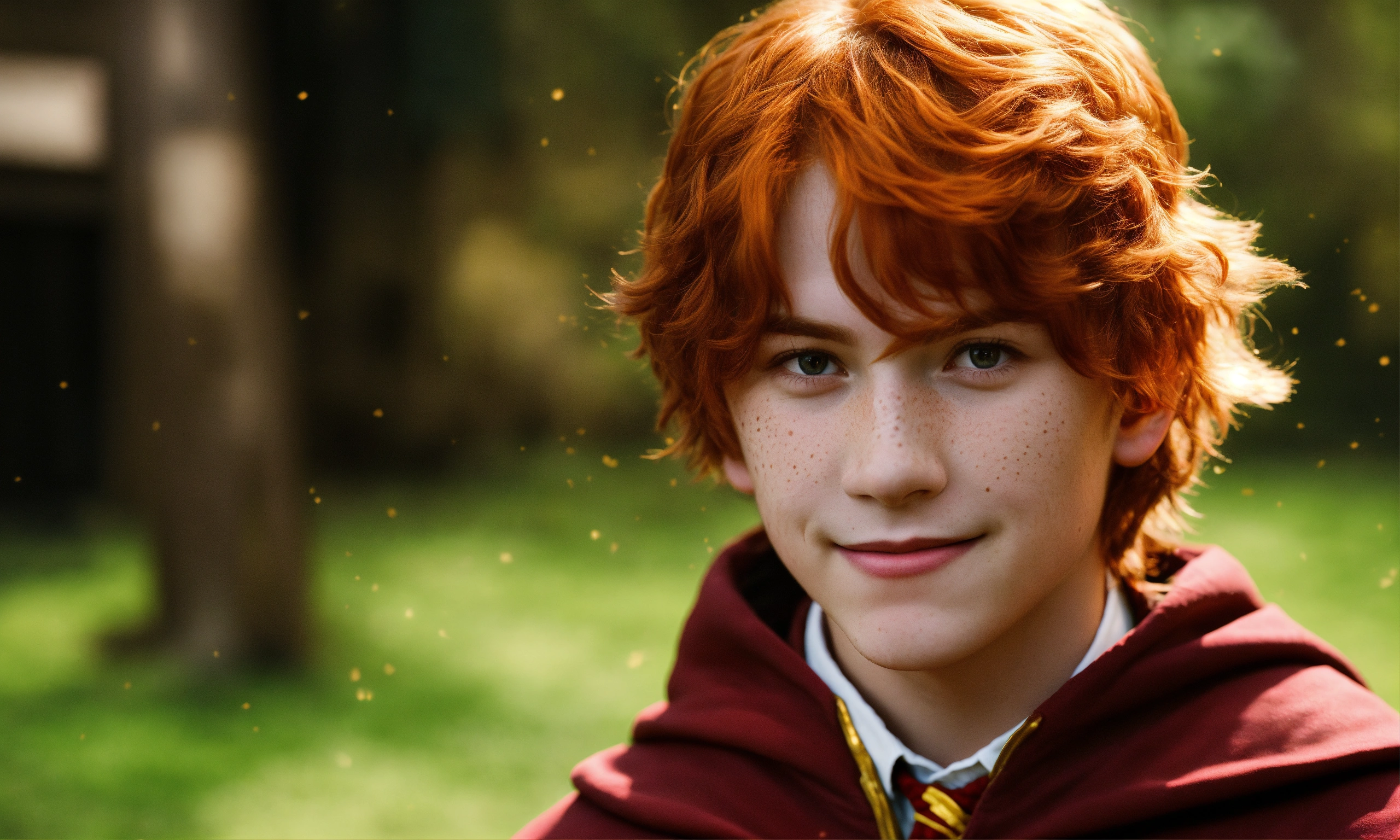 Lexica - Describe a photograph of a kind-hearted, red-haired young ...