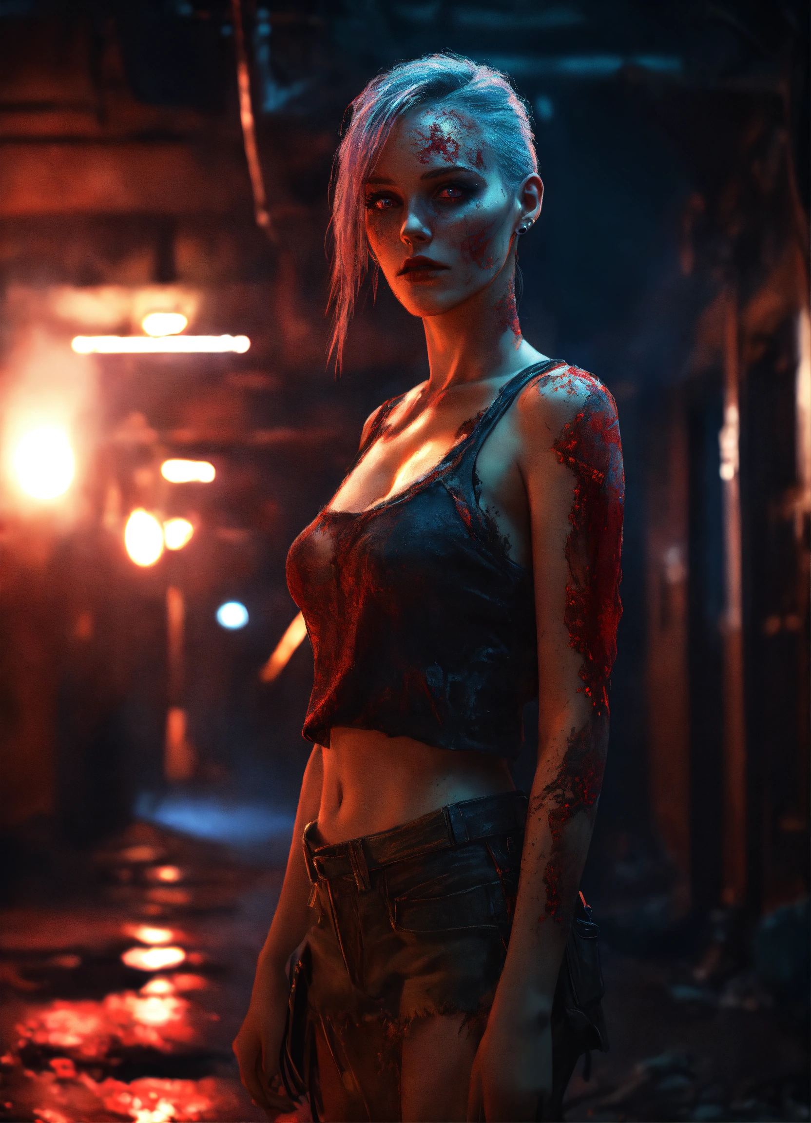 Lexica - Photorealistic, beautiful woman, half skulled , decayed ...