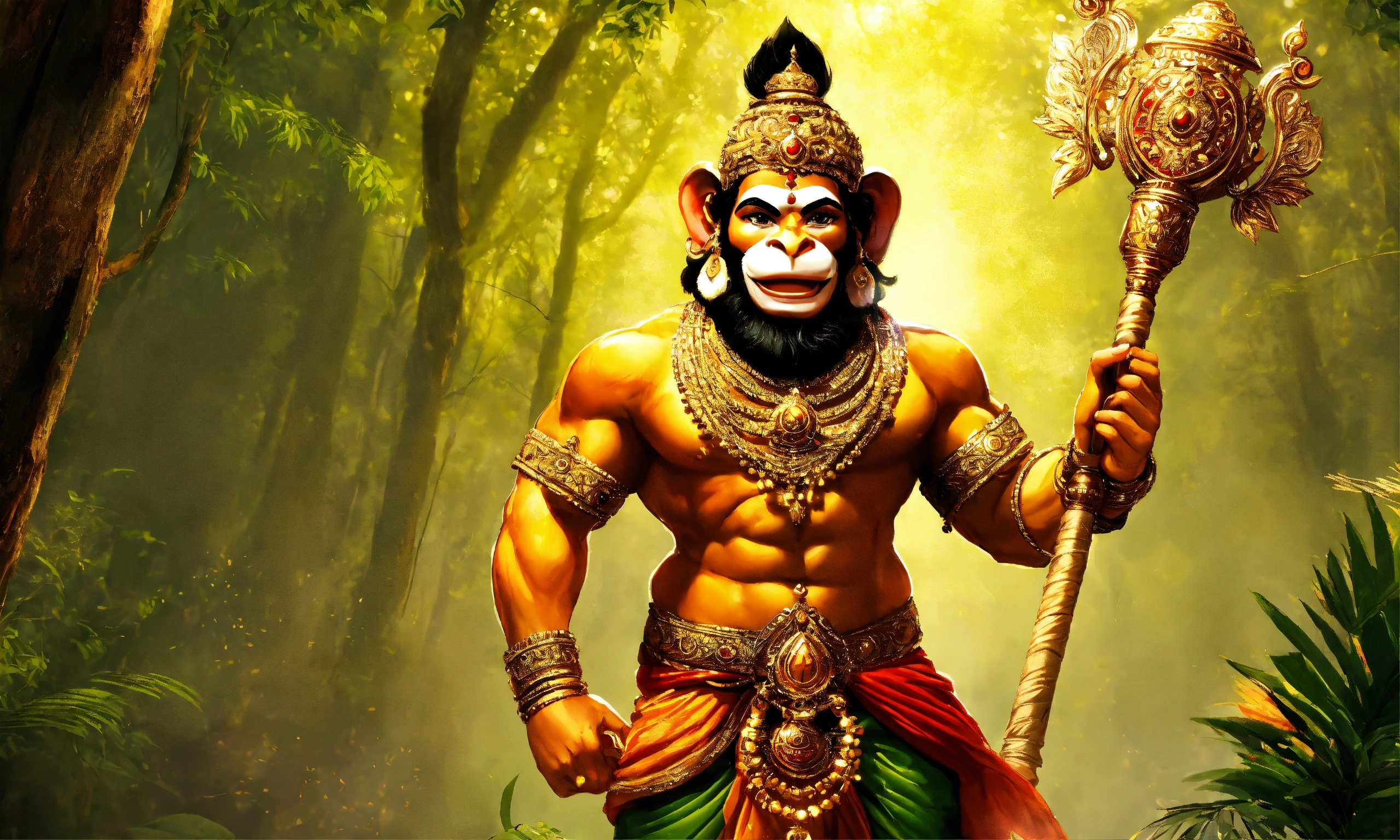 Lexica - Hanuman very realistic ,srong body ,perfect face and body ...