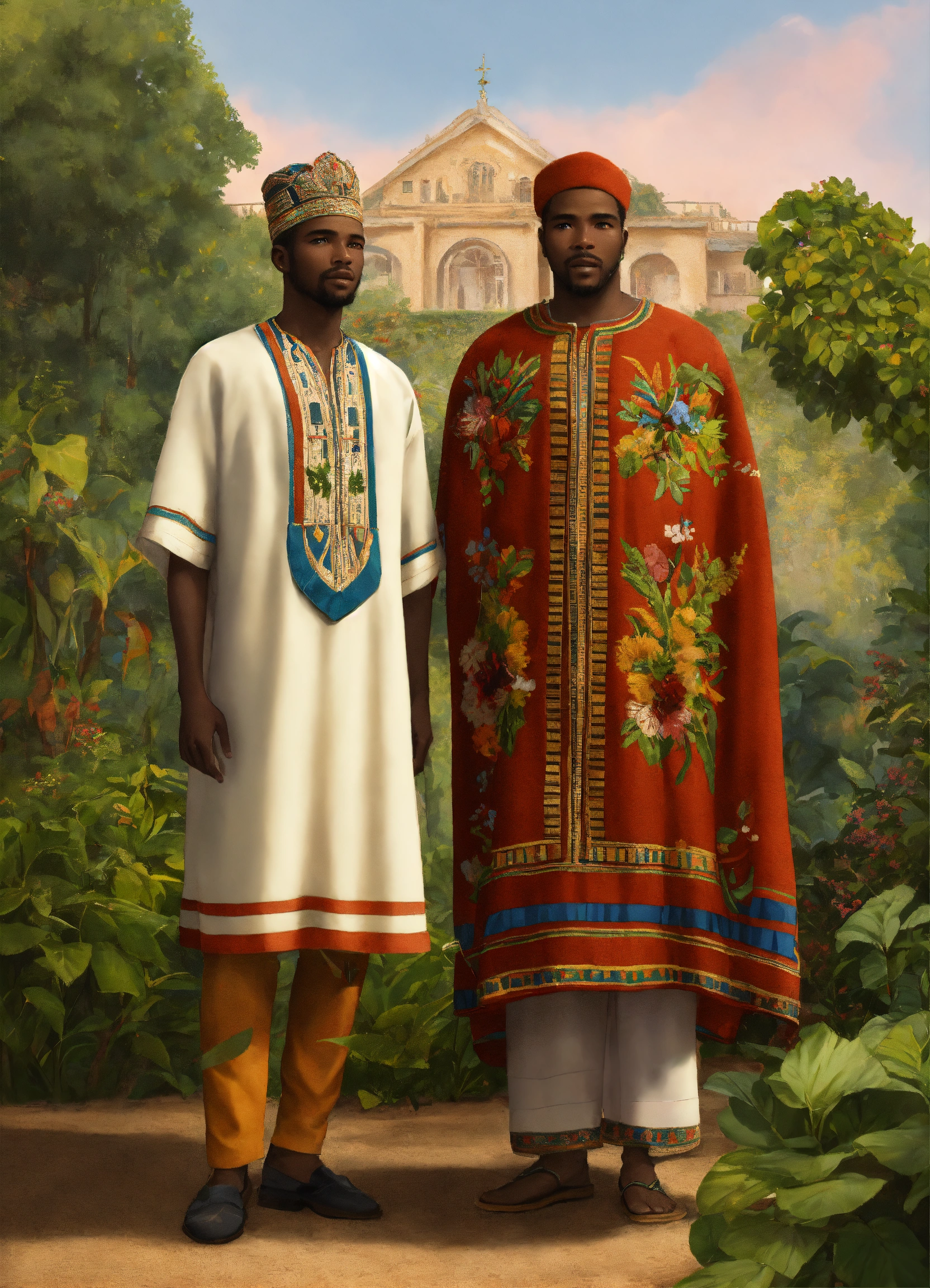 Lexica - ILLUSTRATE a Cameroonian man and woman with an elaborate ...